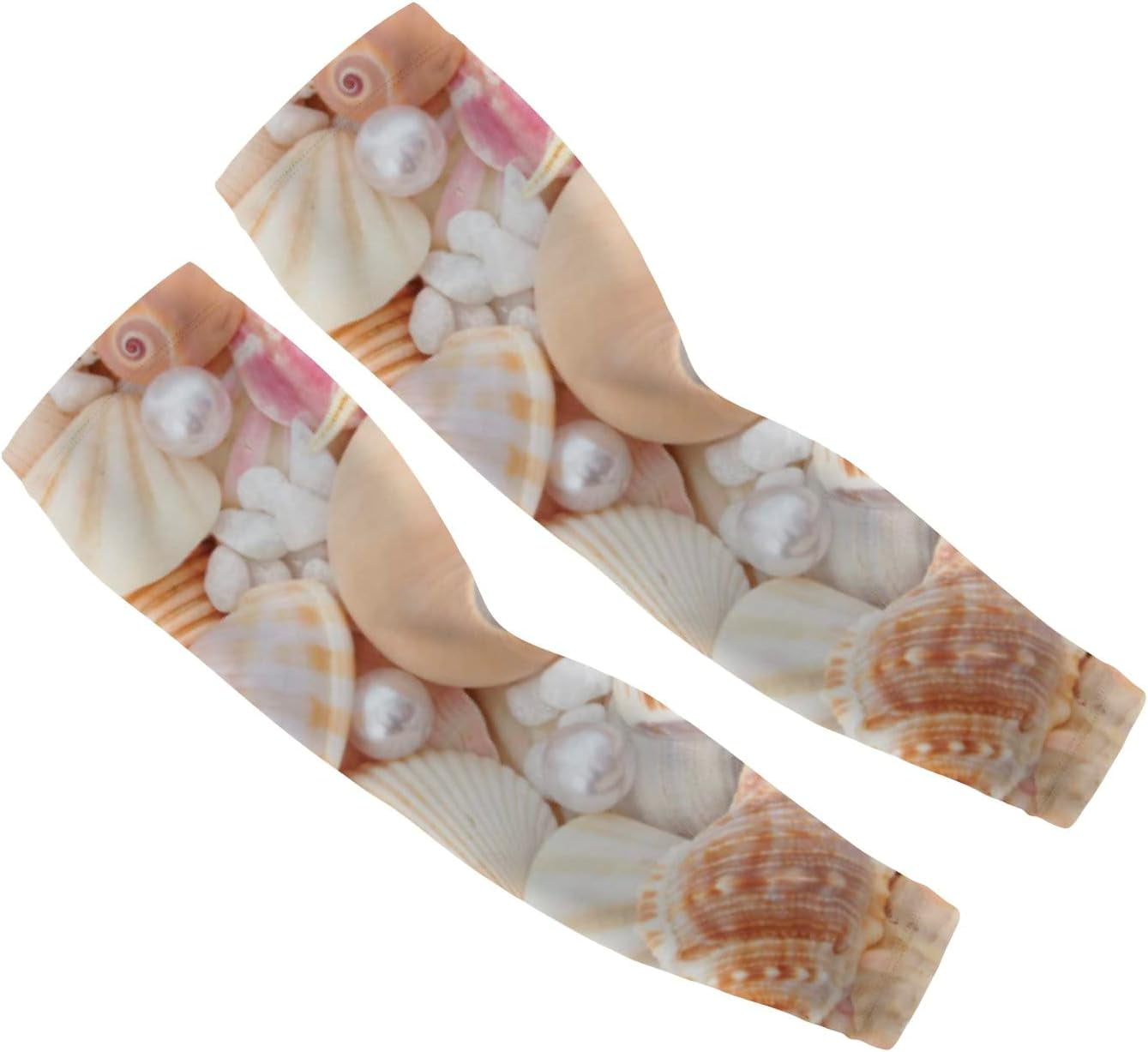 FREEAMG Arm Sleeves Seashells Pearls and Starfishes for Men Women ...