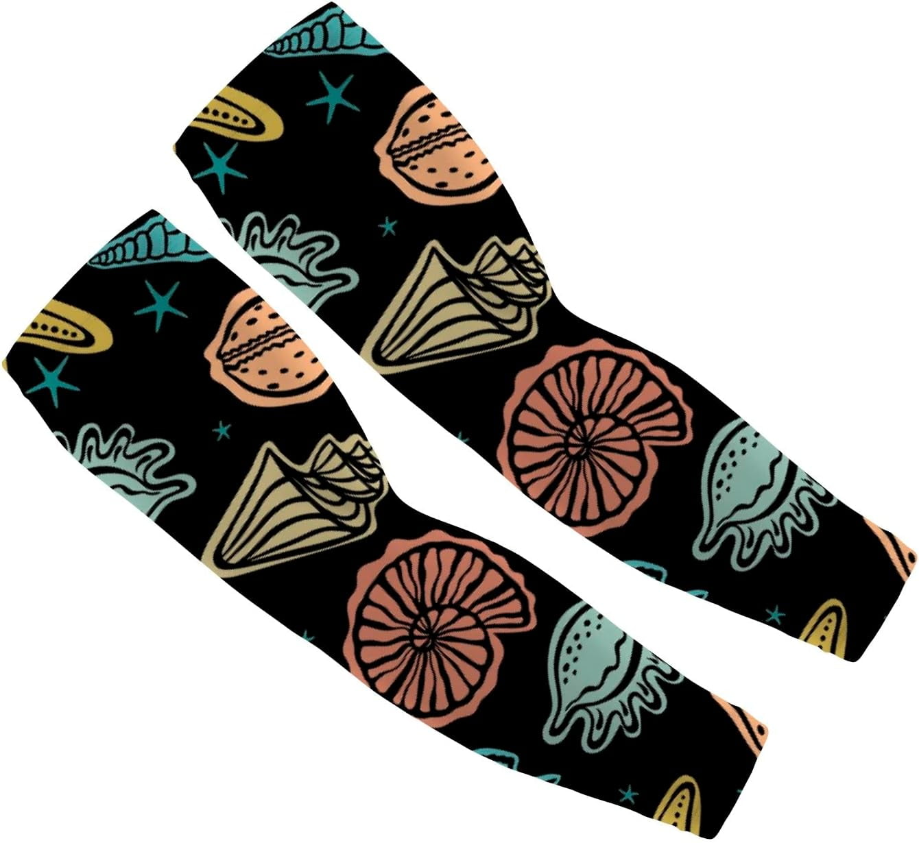 FREEAMG Arm Sleeves Seashells Starfish Seamless Pattern for Men Women ...