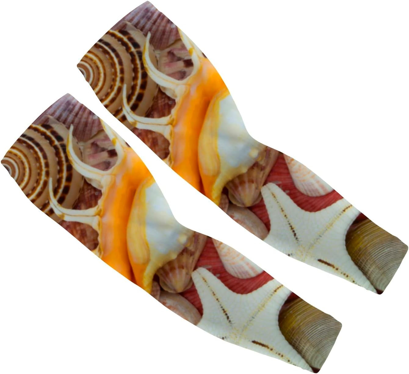 FREEAMG Arm Sleeves Starfishes and Colorful Seashells as Pattern for ...