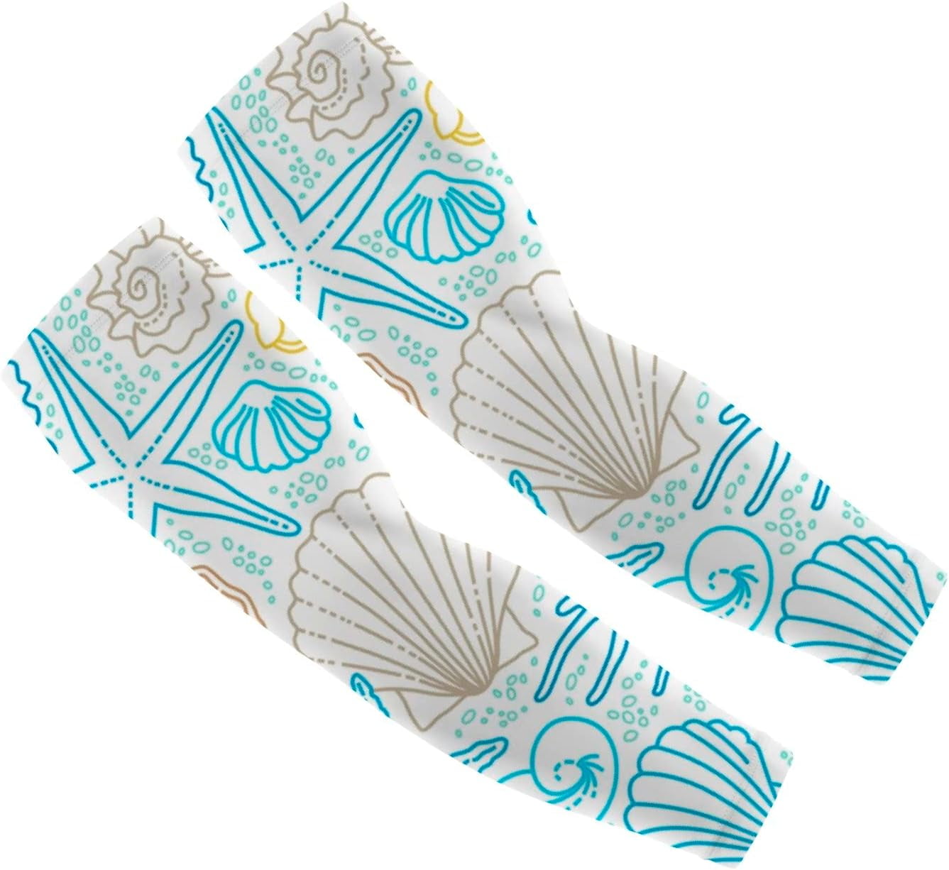 FREEAMG Arm Sleeves Tropical Sea Seashells Star Fish for Men Women ...