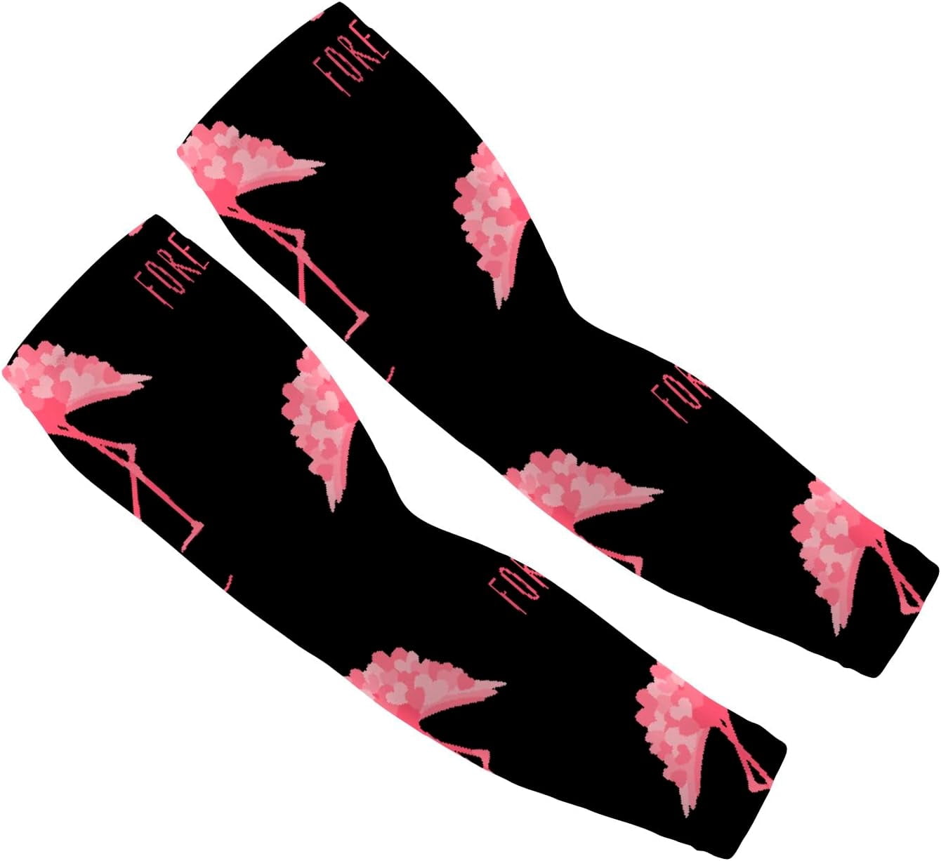 FREEAMG Arm Sleeves Valentine's Day Flamingos in Love for Men Women ...