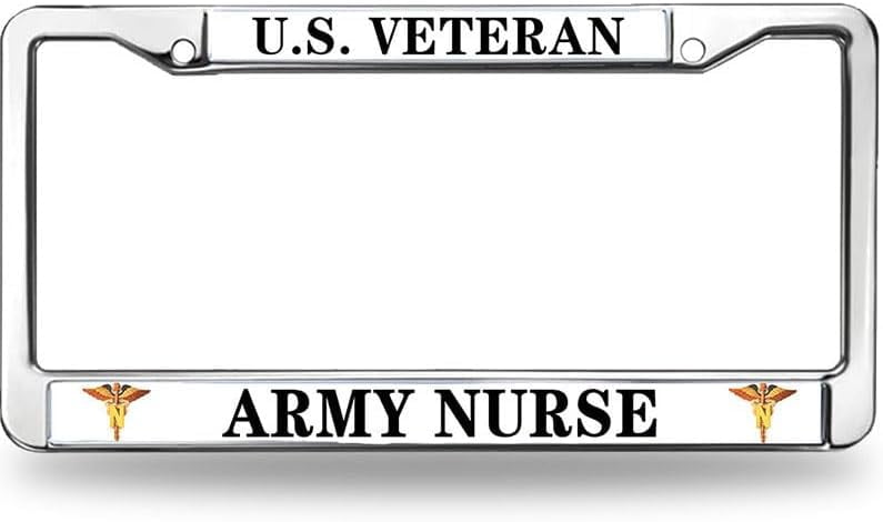 FREEAMG Army Nurse US Veteran License Plate Frame Slim US Army Nurse ...