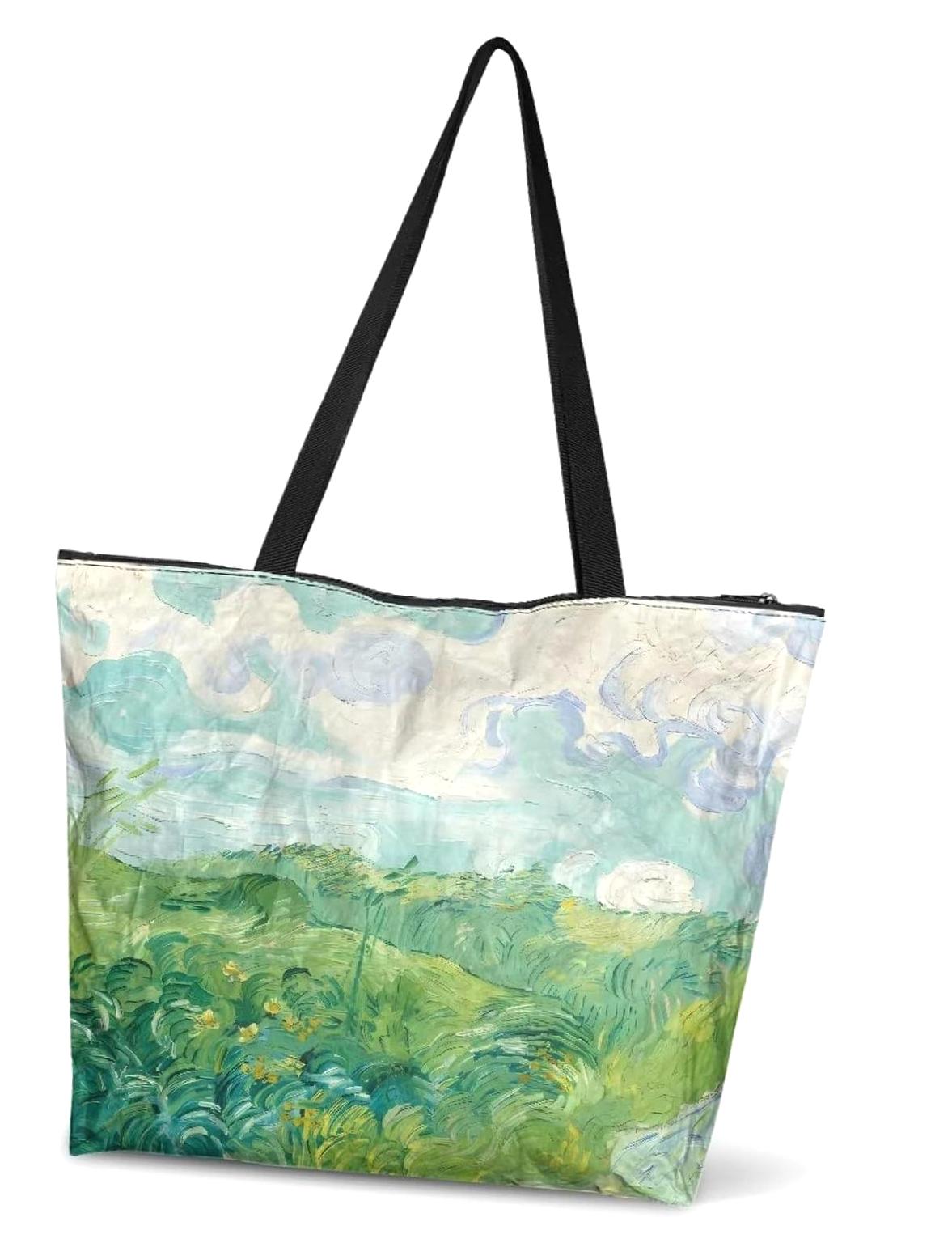 FREEAMG Art Enthusiast Zippered Large Work Tote, Featuring Van Gogh ...