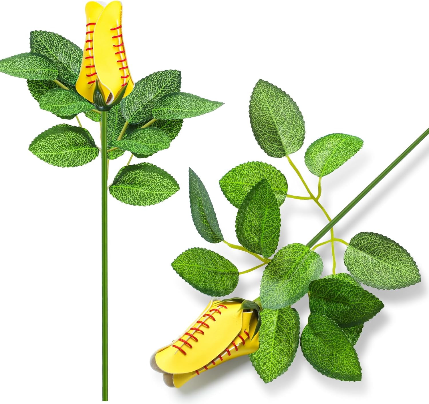 FREEAMG Artiial Bendable Softball Baseball Rose Decoration Sports Theme ...