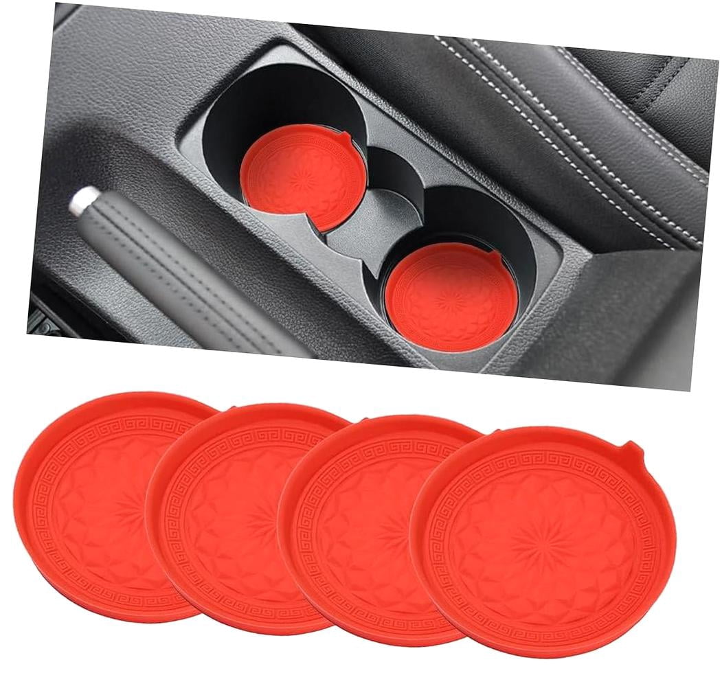 FREEAMG Auto Cup Holder Coasters, Set of 4 Silicone Drink Mats for ...