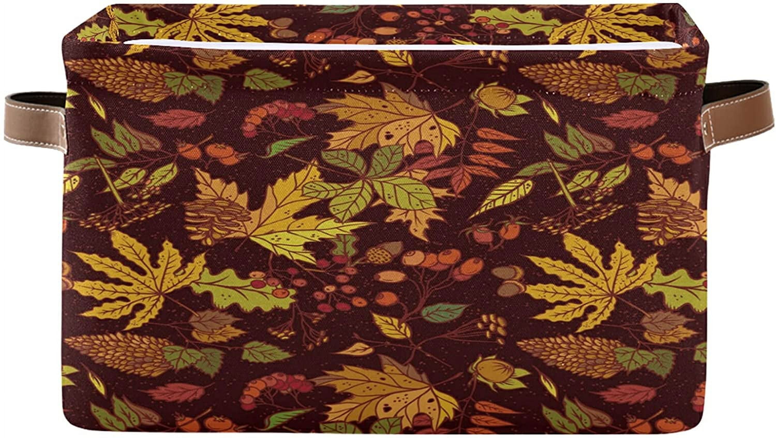 FREEAMG Autumn Maple Leaf Storage Bin for Toy Storage Basket Dirty ...
