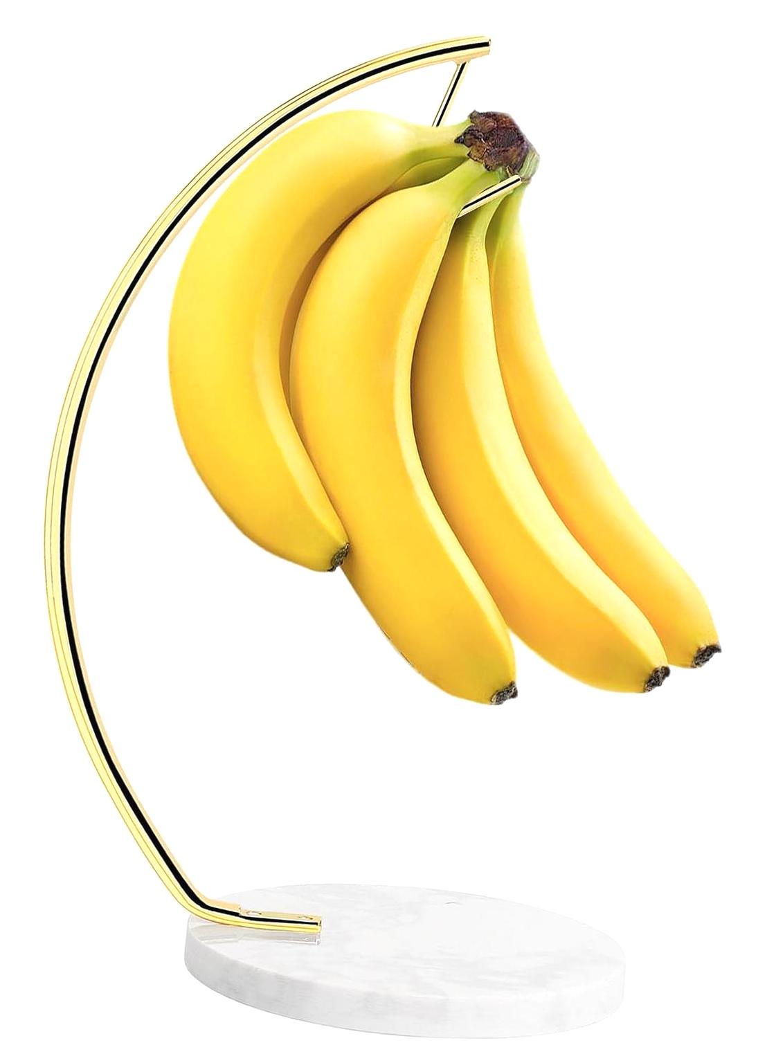 FREEAMG Banana Stand with Base, Contemporary Metal Hanger with Dual ...