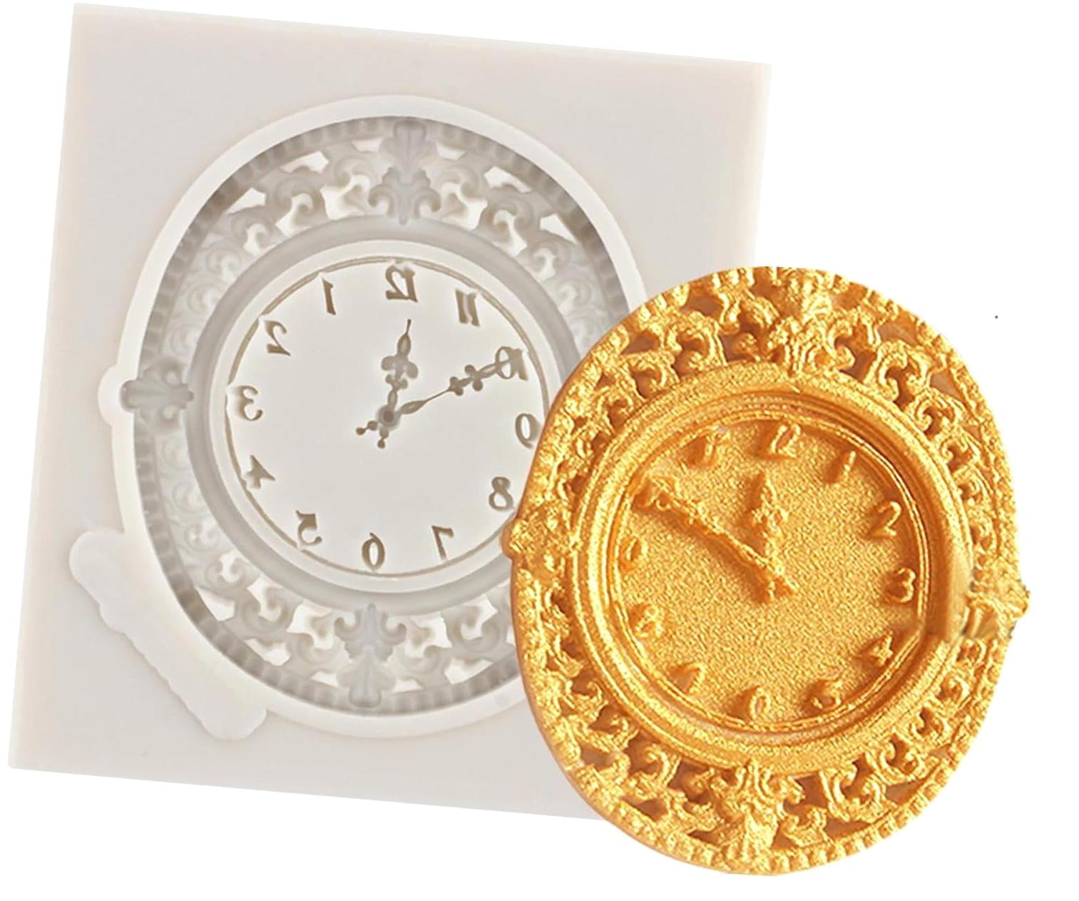FREEAMG Baroque Style Clock Silicone Fondant Chocolate Molds For ...
