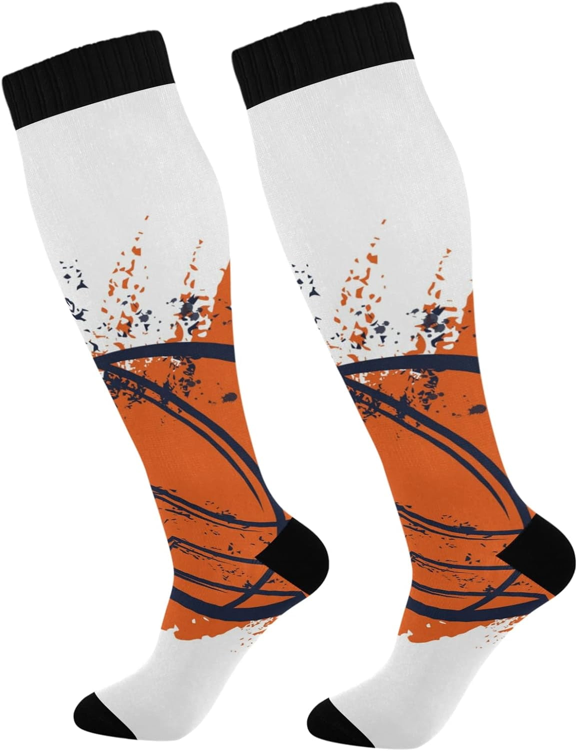 FREEAMG Basketball in Pop Art Style Compression Socks for Women and Men ...