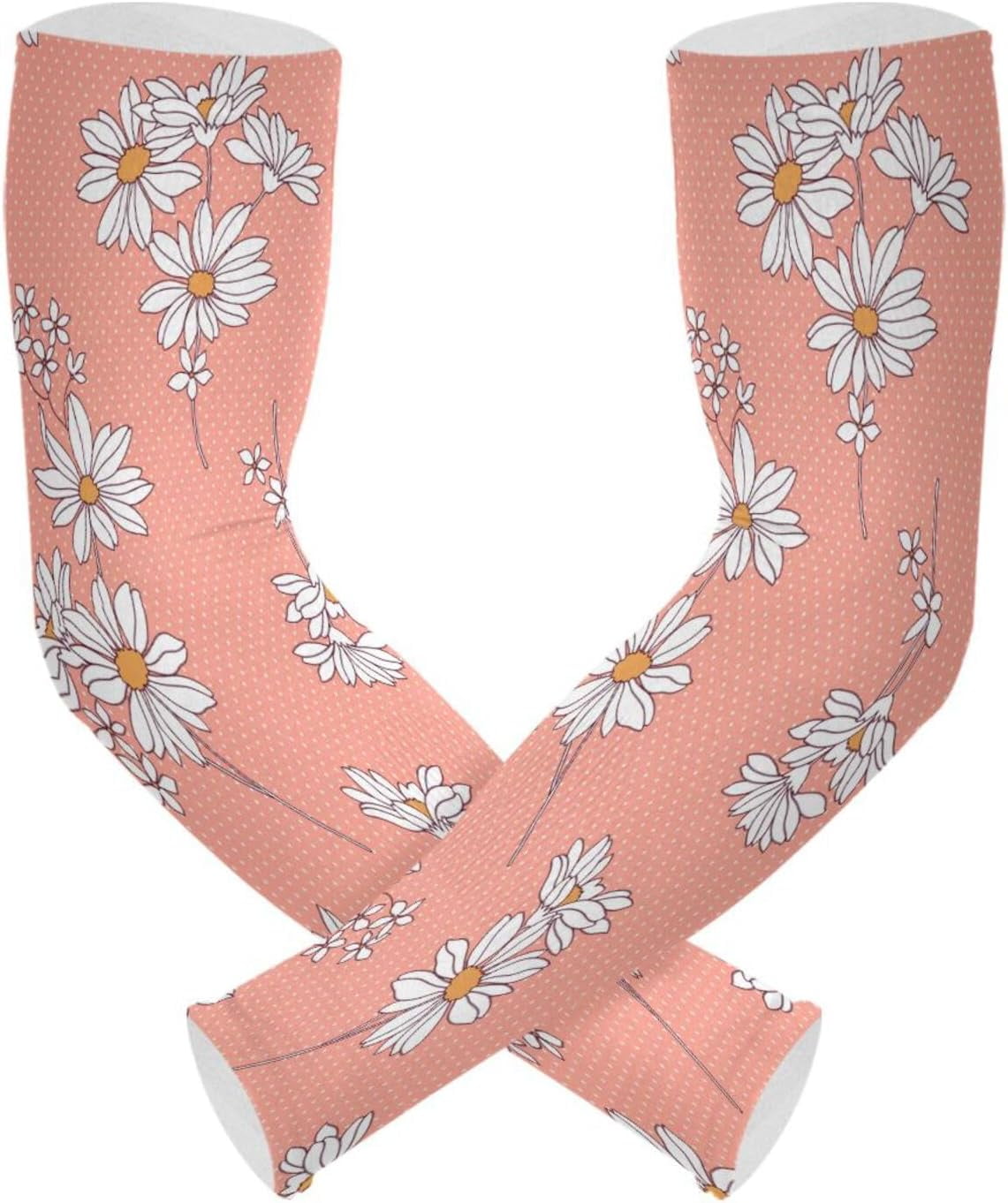 FREEAMG Beautiful Daisy UV Protective Arm Sleeve, Sports Compression ...