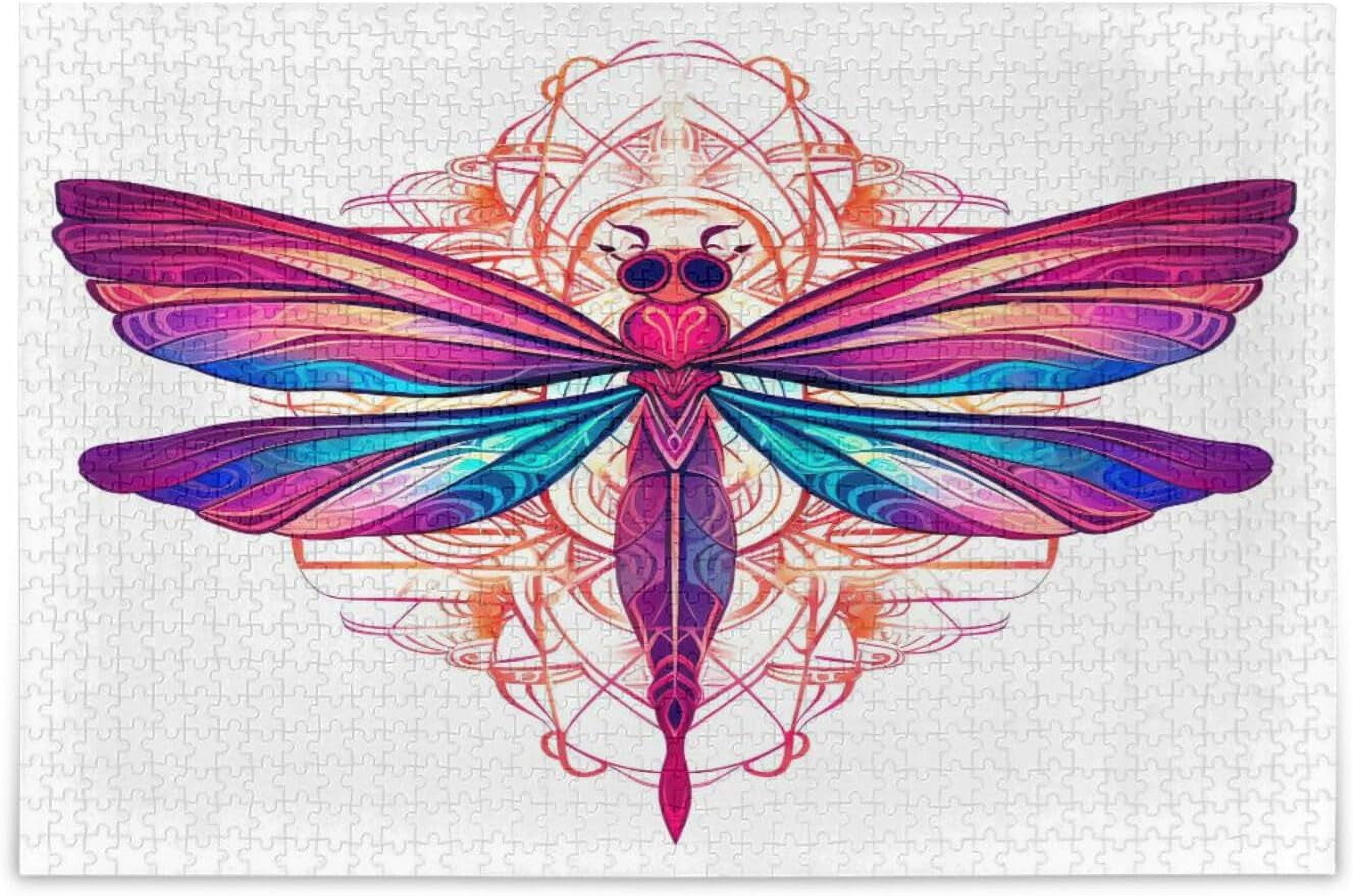 FREEAMG Beautiful Dragonfly Jigsaw Puzzles for Adults 500 Pieces ...