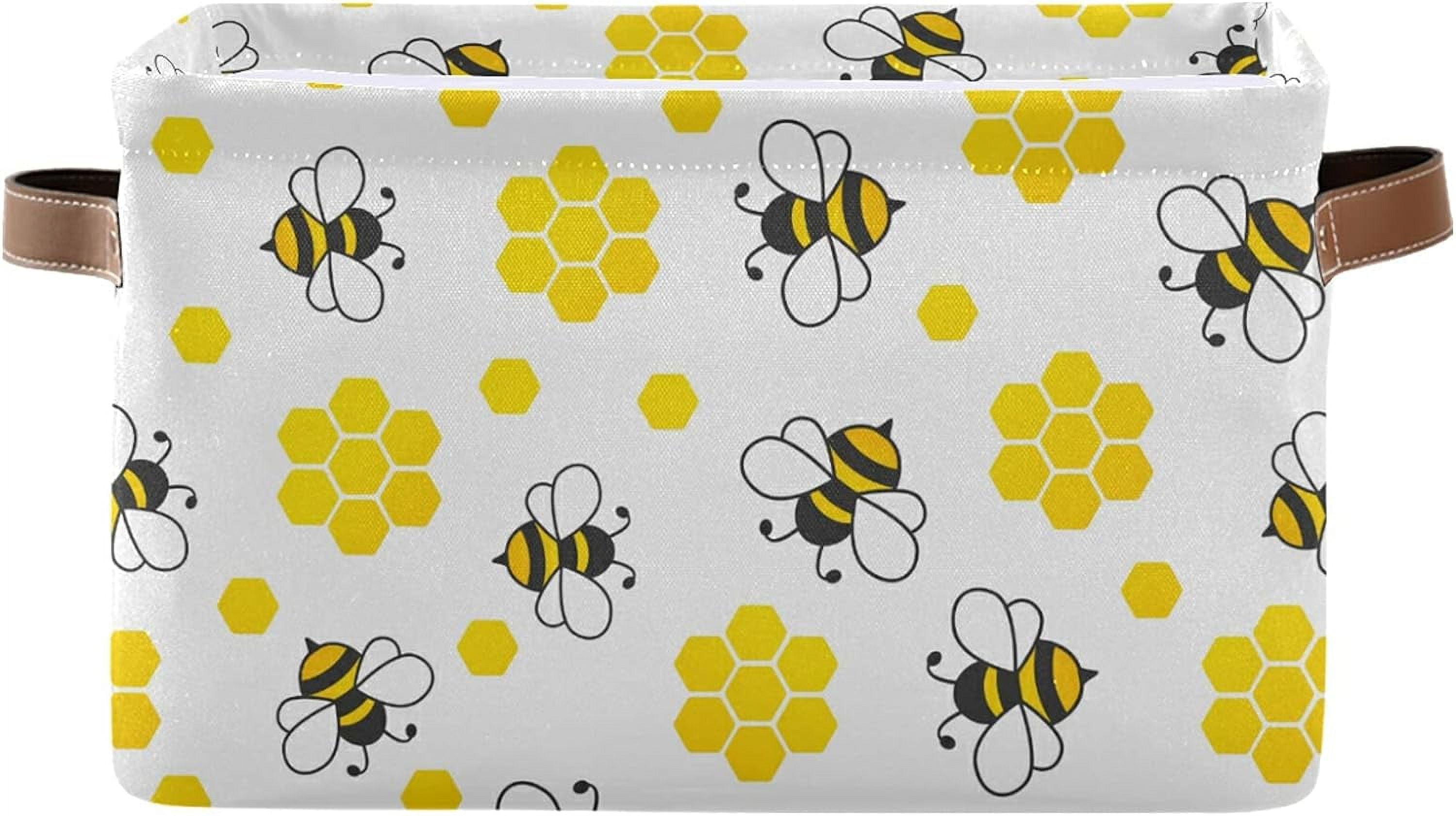 FREEAMG Bee Storage Bin for Toy Storage Basket Dirty Clothes Sundries ...