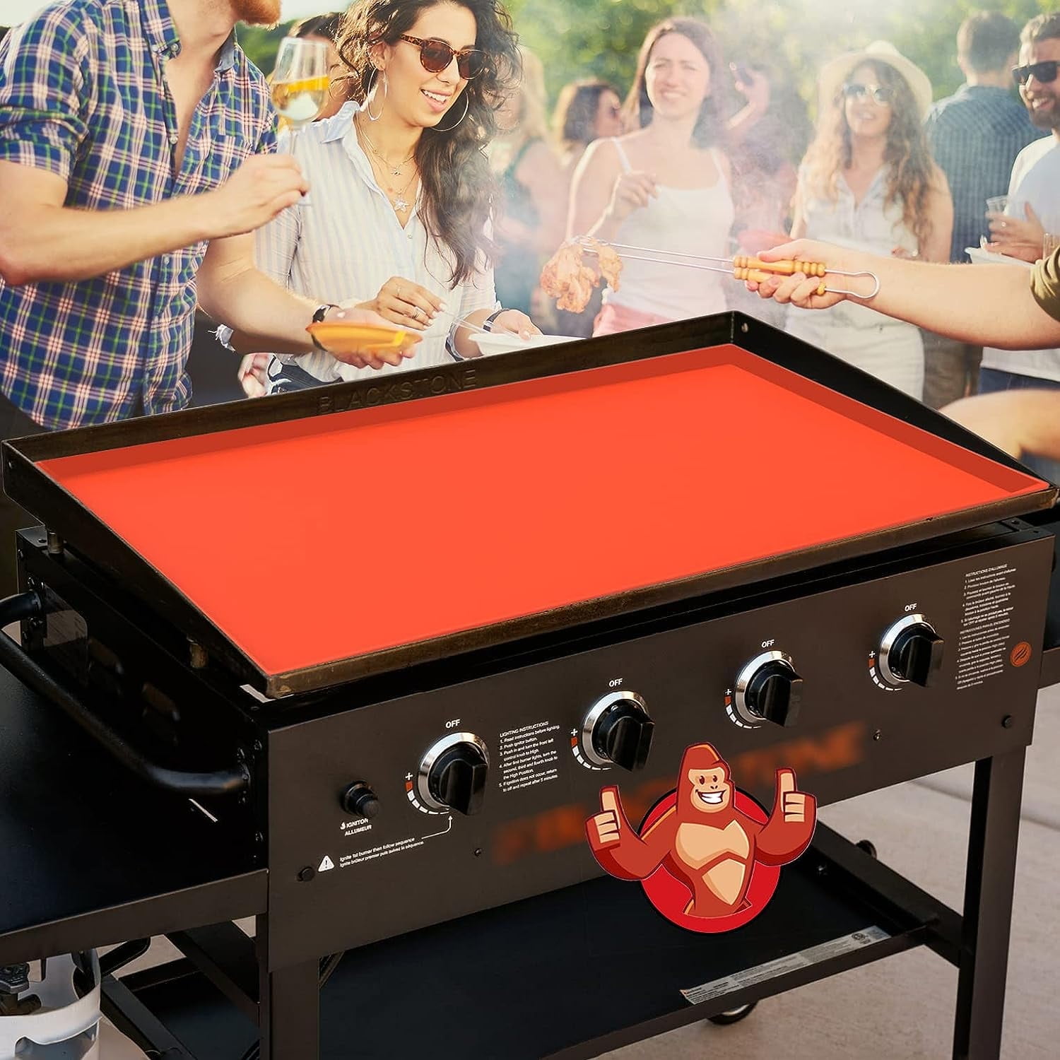 FREEAMG Bla Silone tective Mat Cover for Griddle Top, Heavy Duty/Non St ...