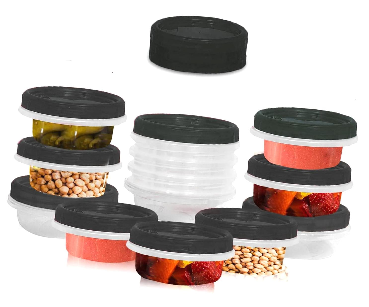 FREEAMG [Black - 12 Pack] Airtight Food Storage Containers with Secure ...