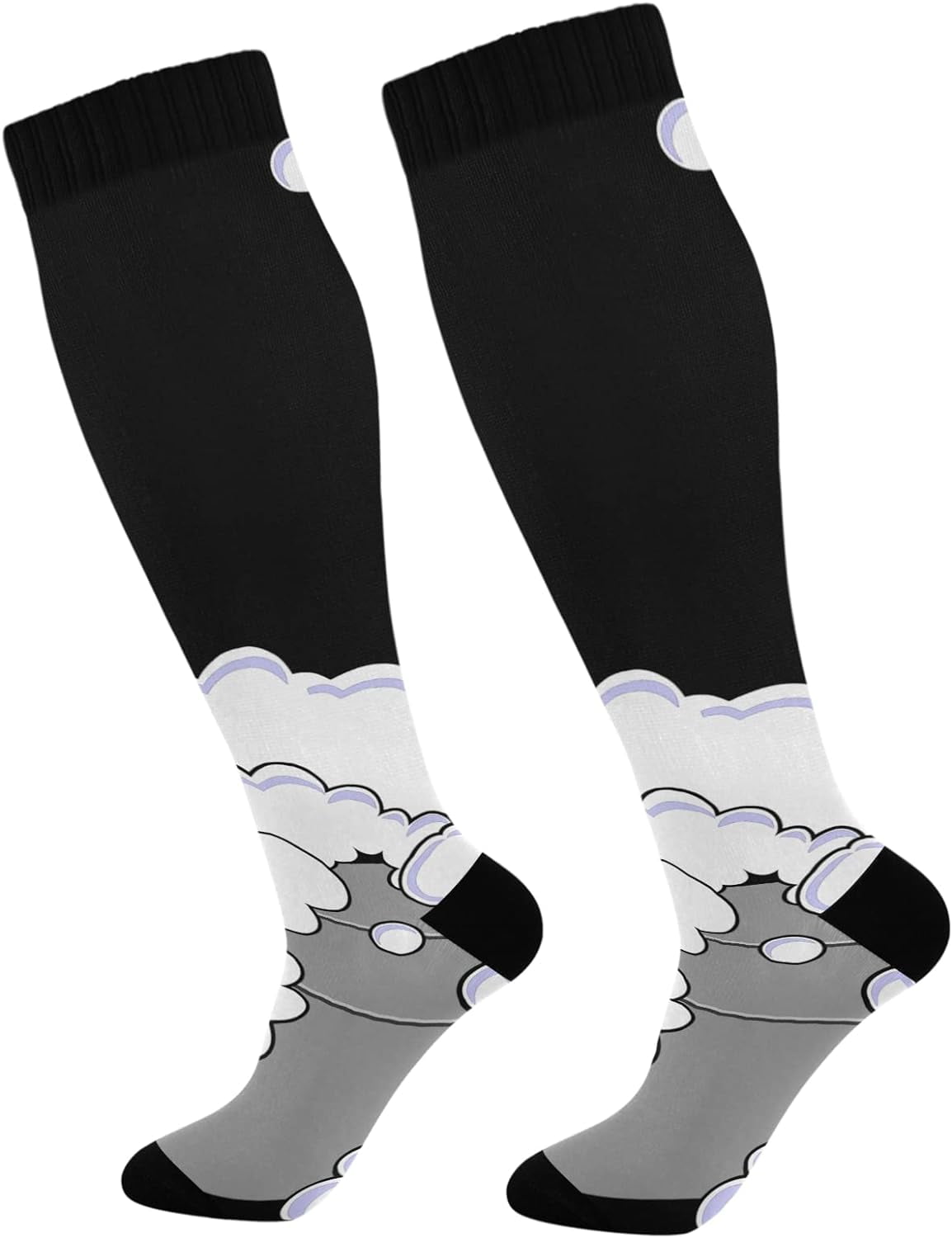 FREEAMG Black Cat Couple Compression Socks for Women and Men, 1 Pair ...