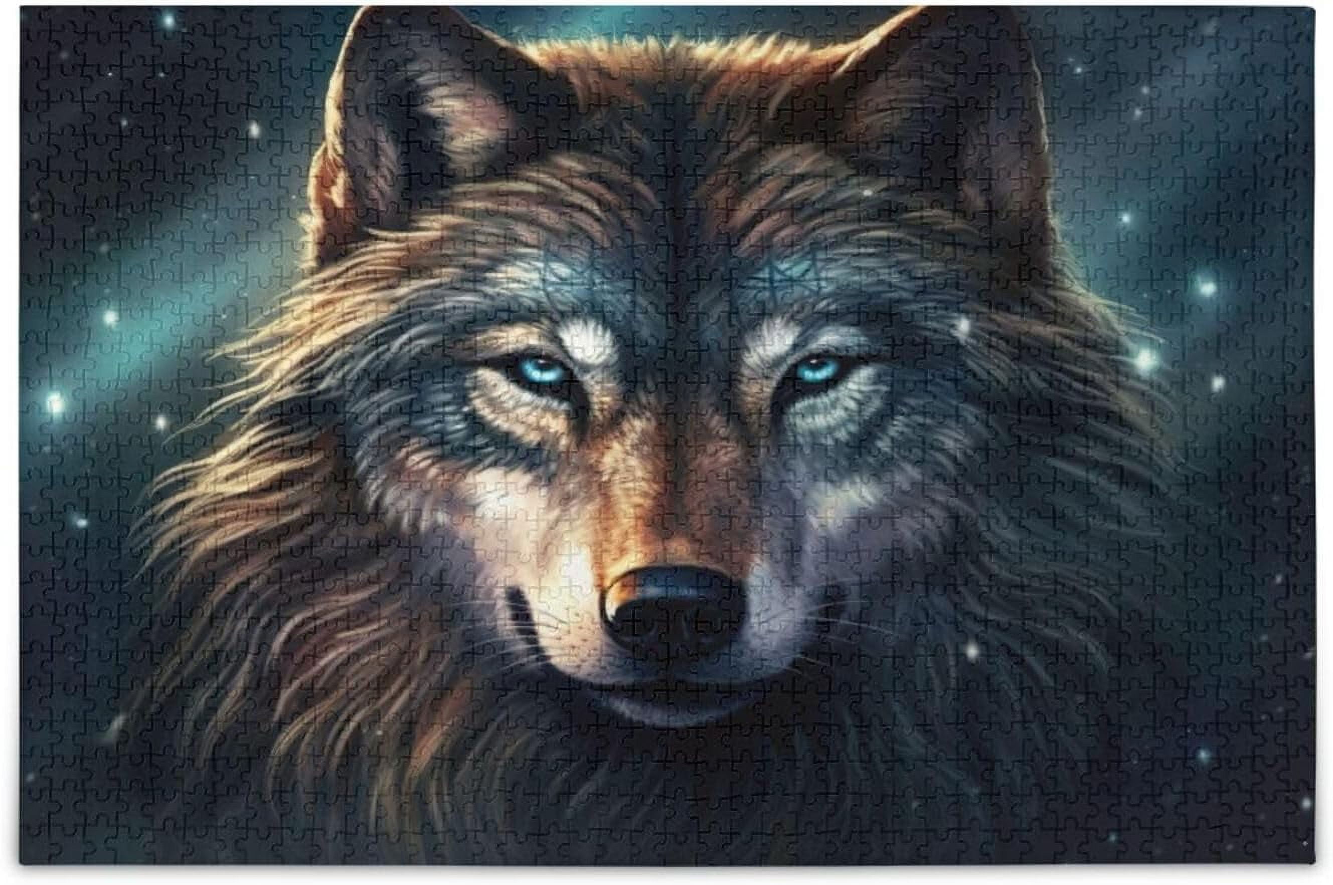 FREEAMG Black Wolf Jigsaw Puzzles for Adults 500 Piece, Puzzles for ...