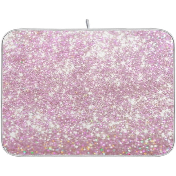 FREEAMG Blink Pink Dish Drying Mat for Kitchen Counter,Super Quick ...