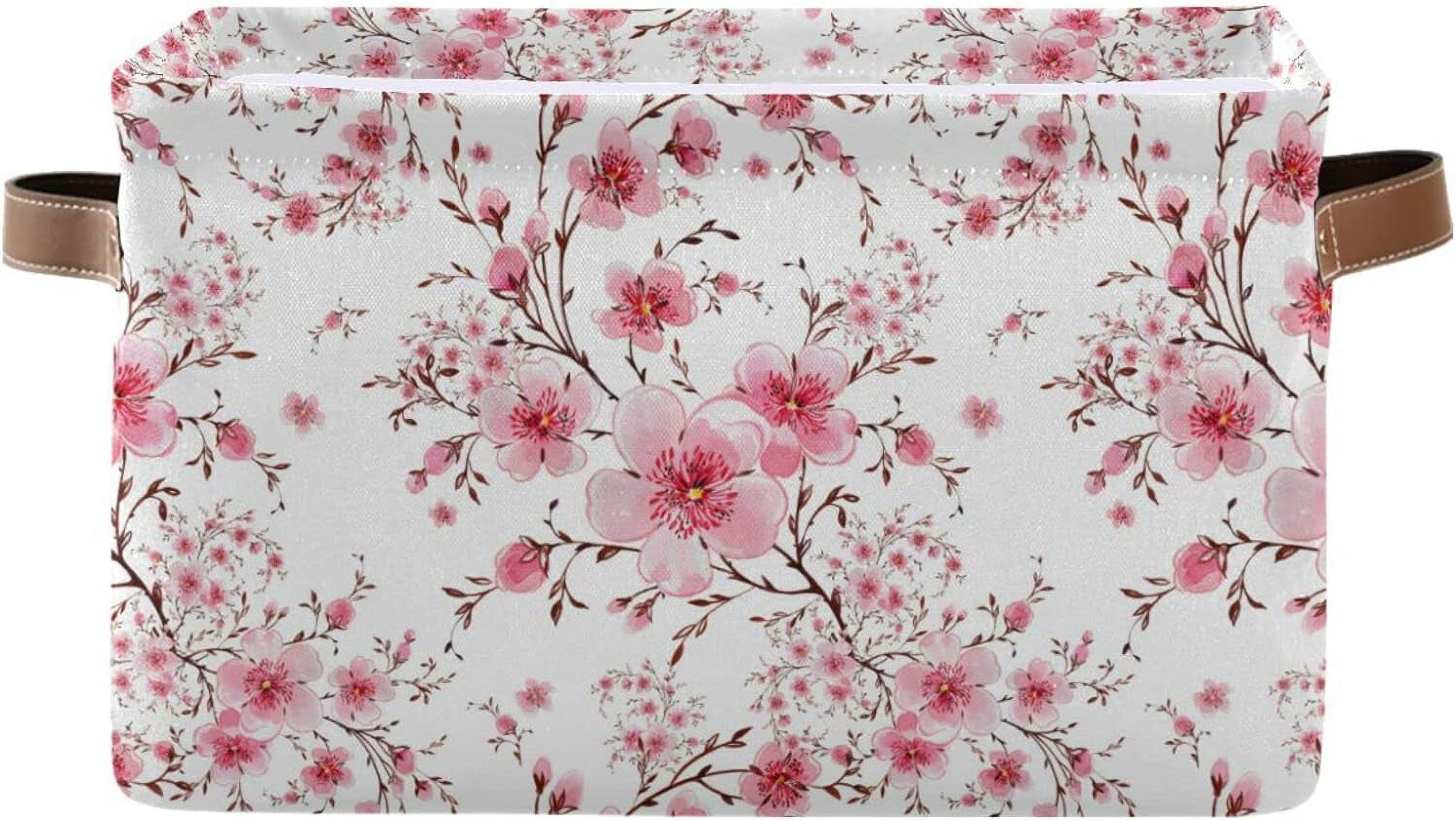 FREEAMG Blooming Storage Basket with Handles Collapsible Storage Bins ...