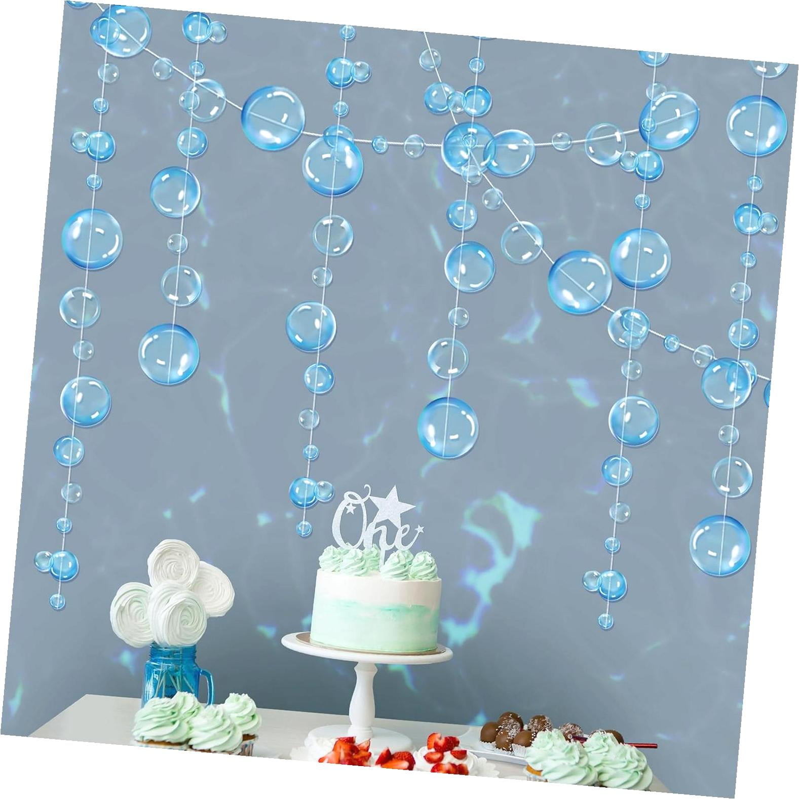 FREEAMG Blue Bubble Garland Under The Sea Party Decorations Bubble ...