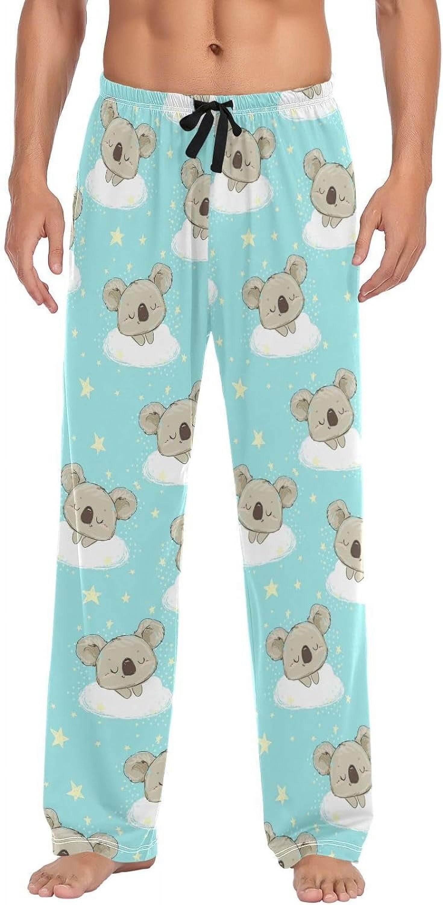 FREEAMG Blue Cute Koala Pajama Pants for Men, Men's Separate Bottoms ...