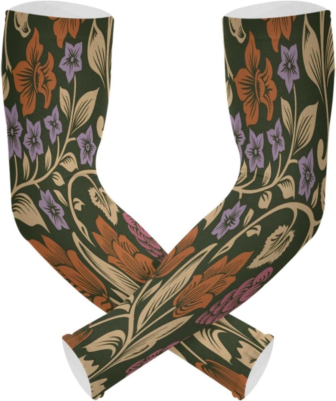 FREEAMG Blue Purple Flower UV Protective Arm Sleeve, Sports Compression ...