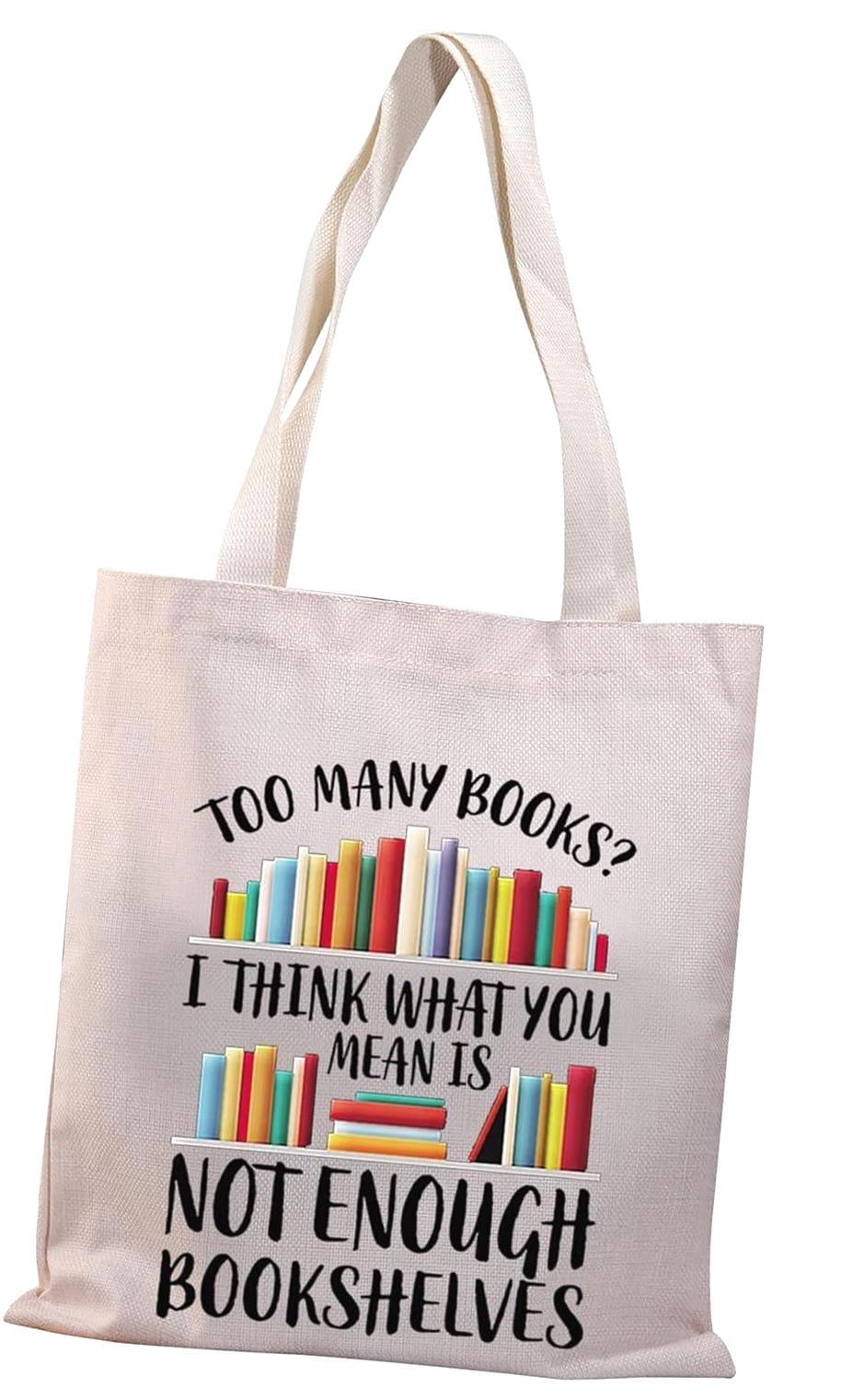 FREEAMG Book Lover Tote Bag For Women Bookworm Librarian Book Club ...