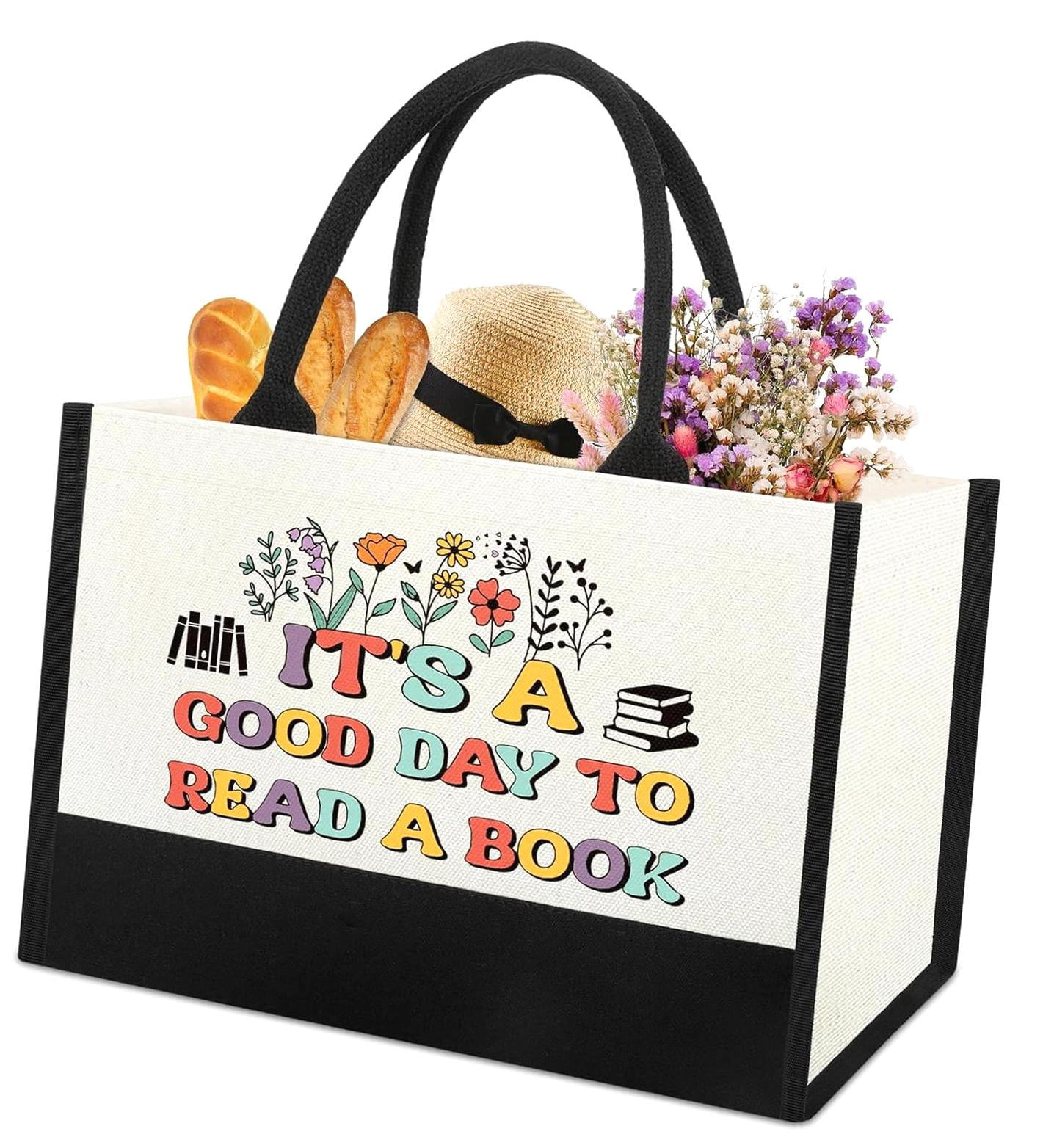 FREEAMG Book Lovers Tote Bag for Women, Inspirational Book Reader ...