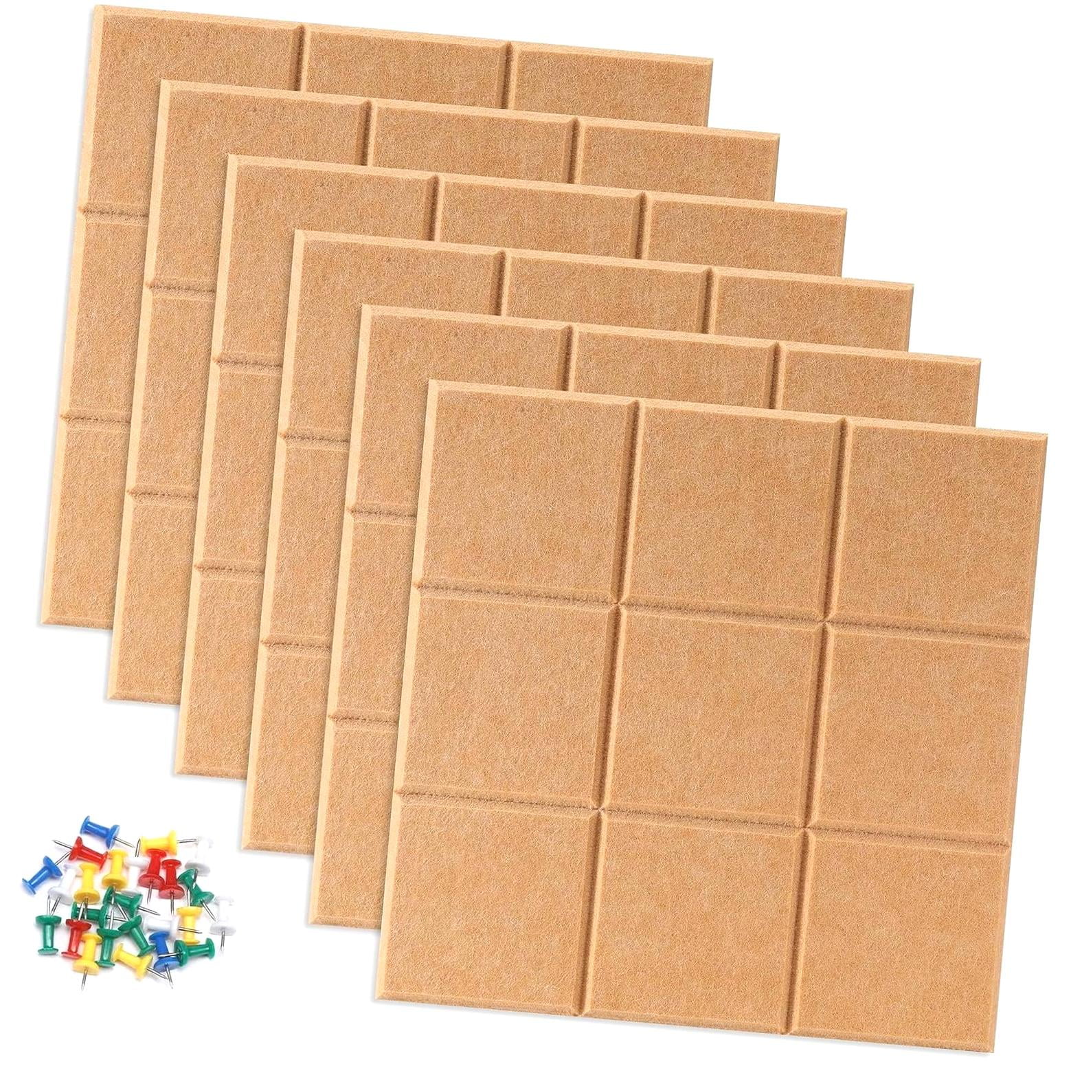FREEAMG Bulletin Board 6 Pack Large Pin Board 11.8" x 11.8", Felt Board ...