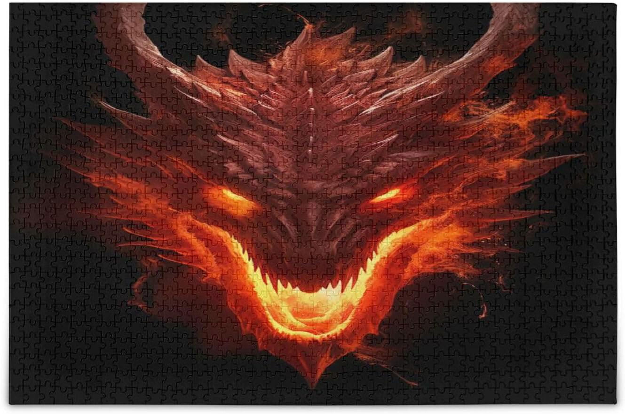 FREEAMG Burning Dragon Jigsaw Puzzles for Adults 500 Piece, Puzzles for ...