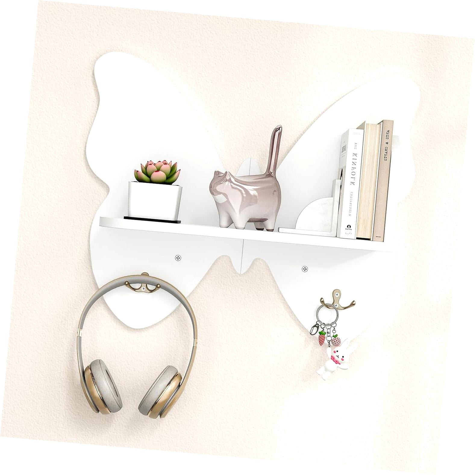 FREEAMG Butterfly Shaped Wall Shelf with , Cute Butterfly Wall Decor ...