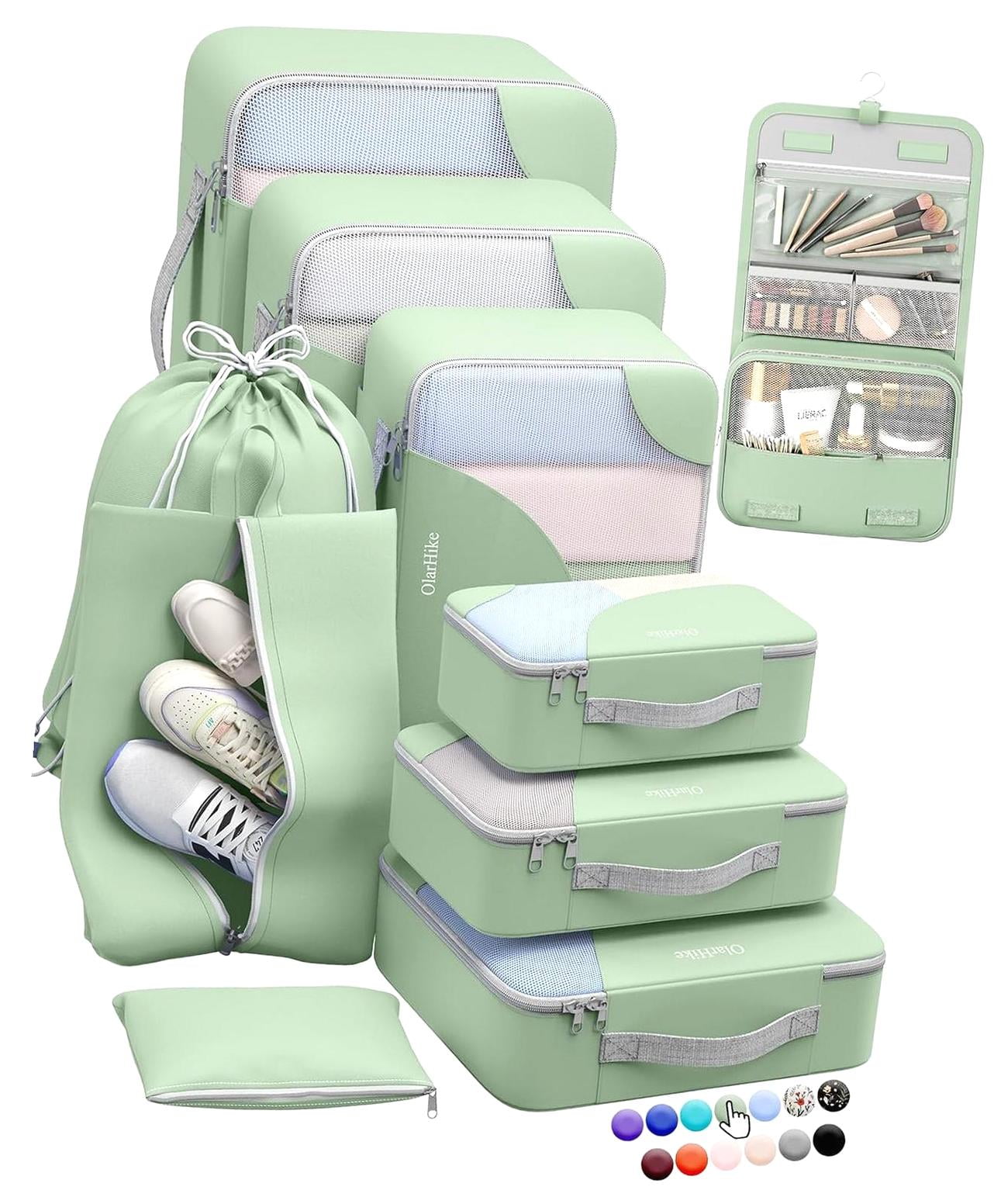 FREEAMG COMPLETE 10-Piece Packing Cube Set for Luggage, Travel Must-Haves, ENHANCED Durability ...