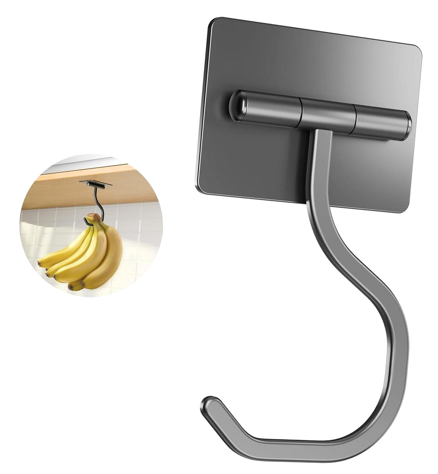 FREEAMG Under Cabinet Banana Hook - Adhesive Banana Holder Under ...