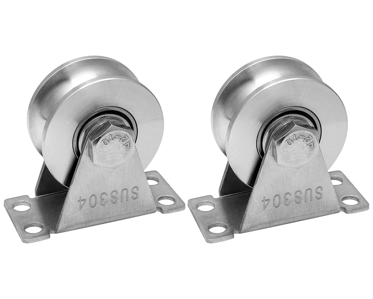 FREEAMG Cable Pulley Wheel Stainless Steel, Duplex Bearings, Rope ...