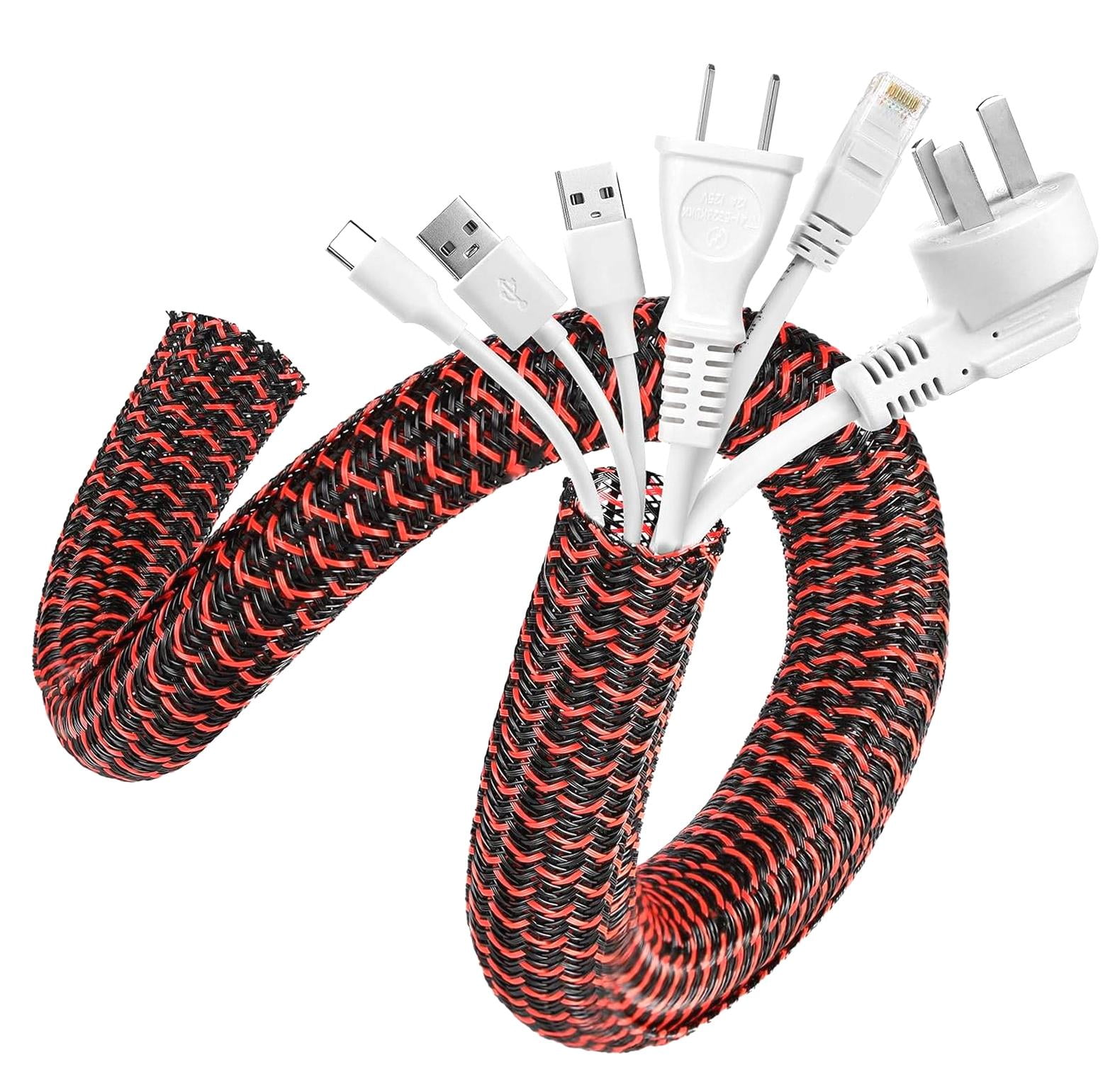FREEAMG Cable Sleeve Cover, 10ft - 1.2 inch Cord Management Wire ...
