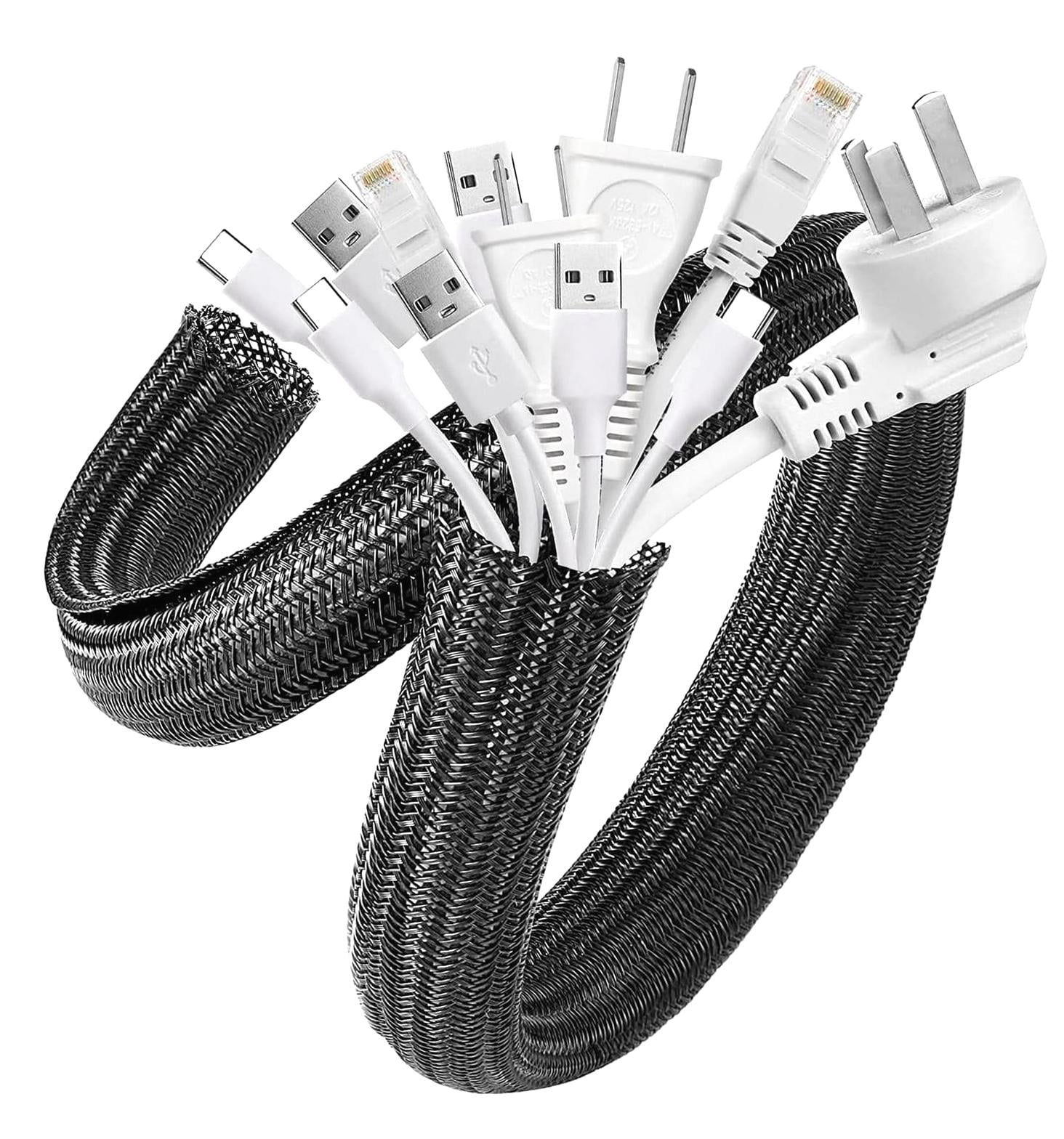 FREEAMG Cable Sleeve Cover, 2Pack 5ft - 1.8 inch Cord Management Wire ...