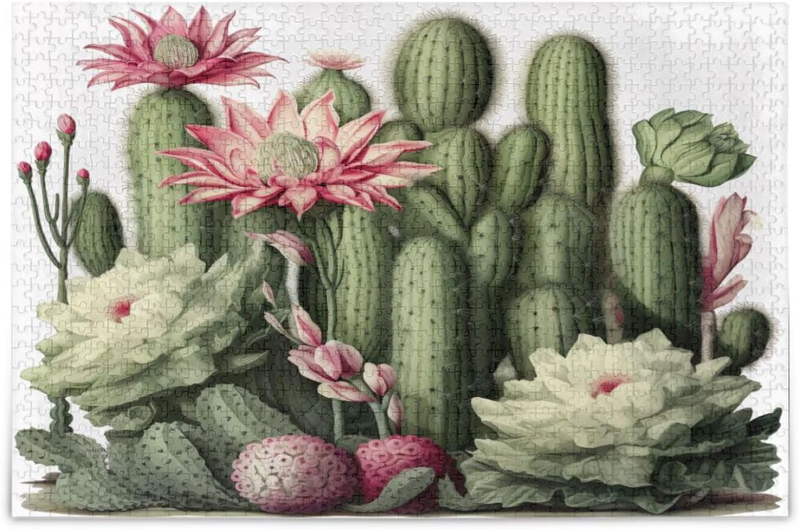 FREEAMG Cactus Flower Jigsaw Puzzles for Adults 1000 Piece, Puzzles for ...