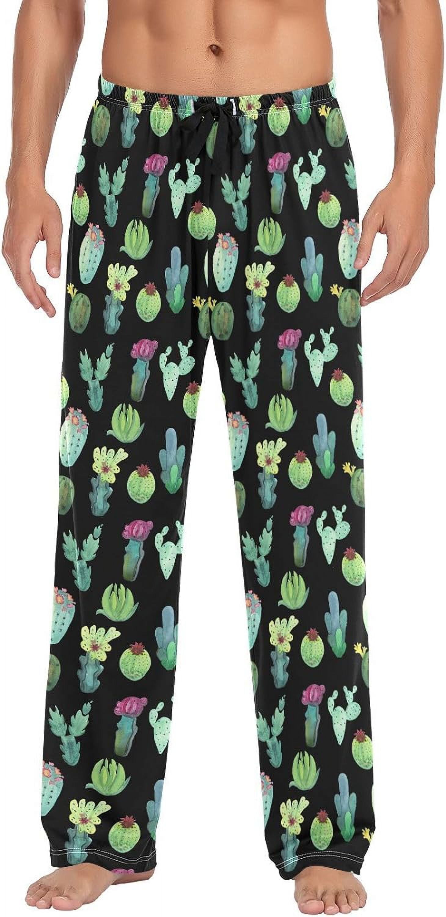 FREEAMG Cactus Pajama Pants for Men, Men's Separate Bottoms ...