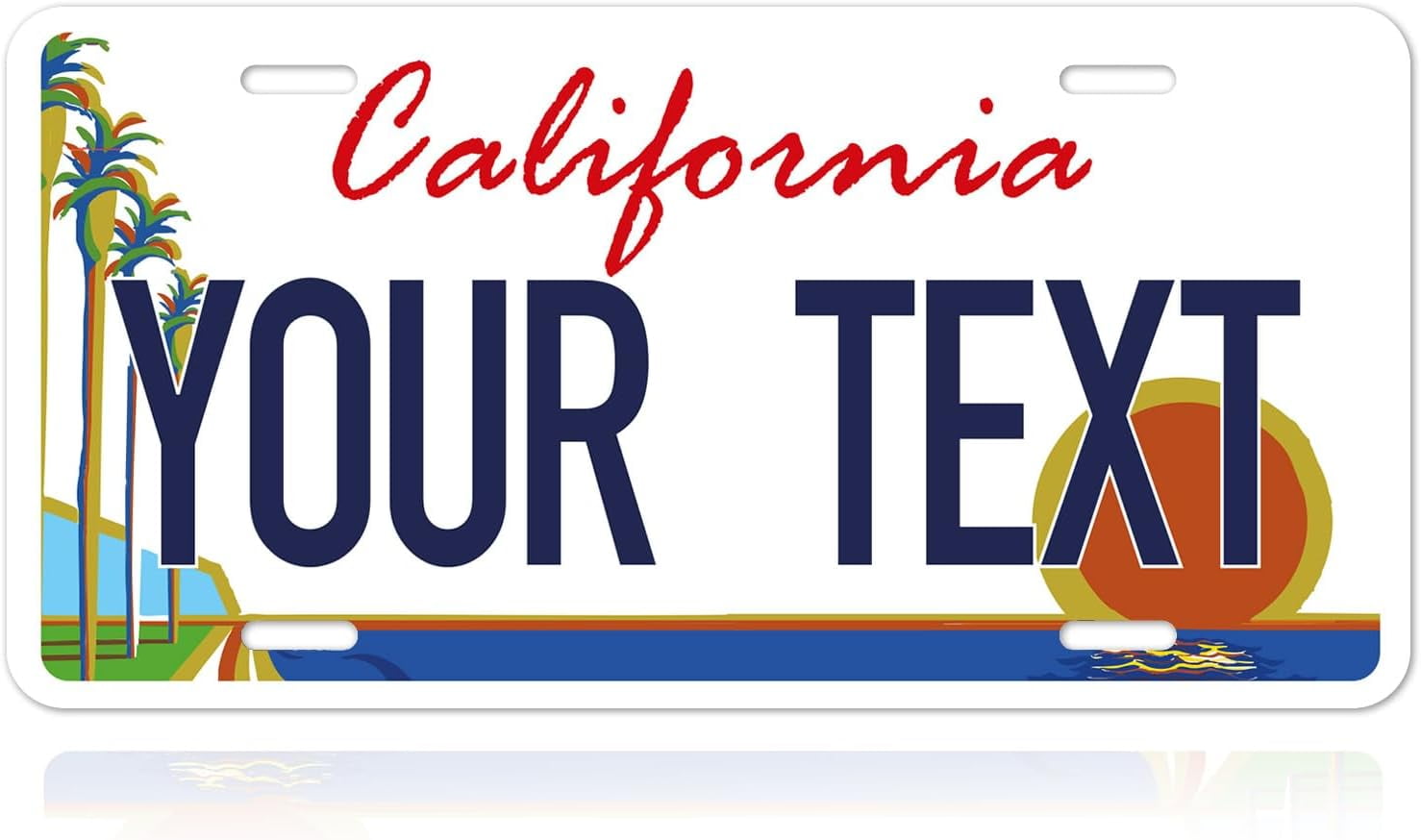 FREEAMG California Beach Mini License Plate, 50 States Fake License ...