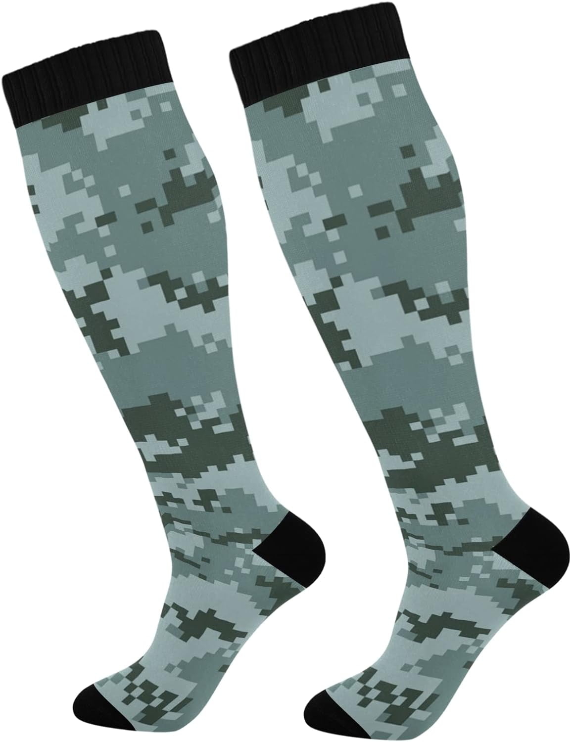 FREEAMG Camouflage Compression Socks Women Men Long Stocking (20-30mmHg ...