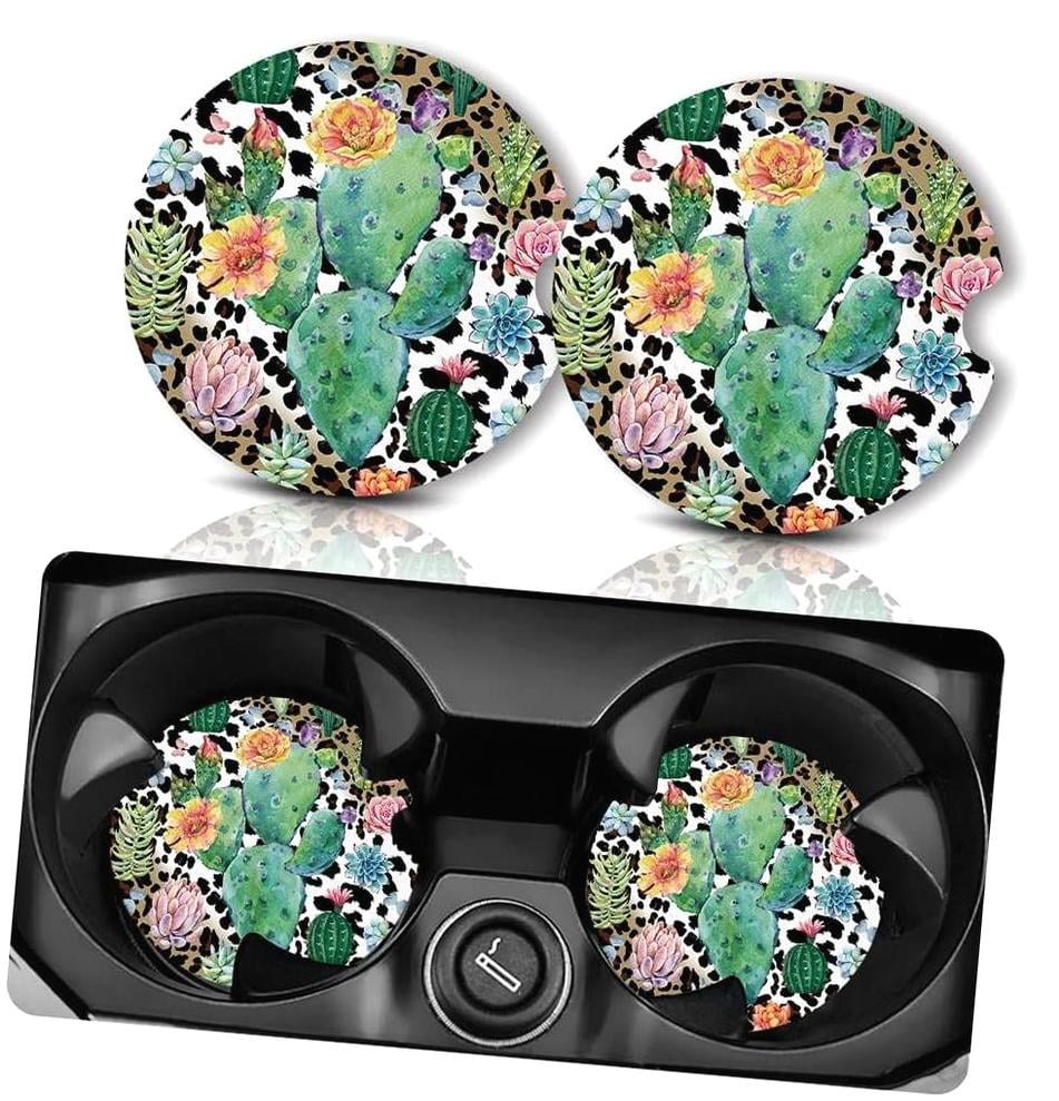FREEAMG Car Cup Holder Coasters, 2.75" Anti- Rubber Mats with Finger ...