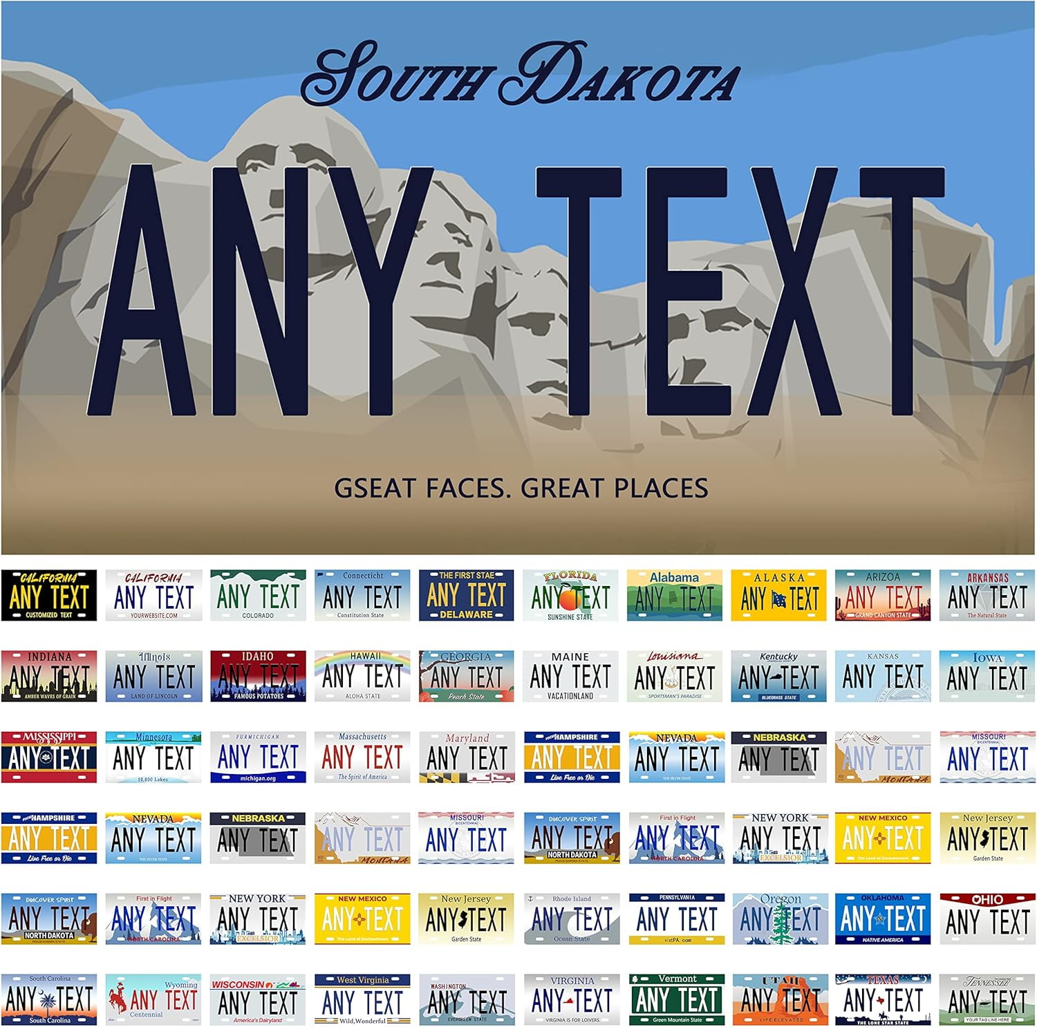 FREEAMG Car License Plate | License Plate | License Plate with Image ...