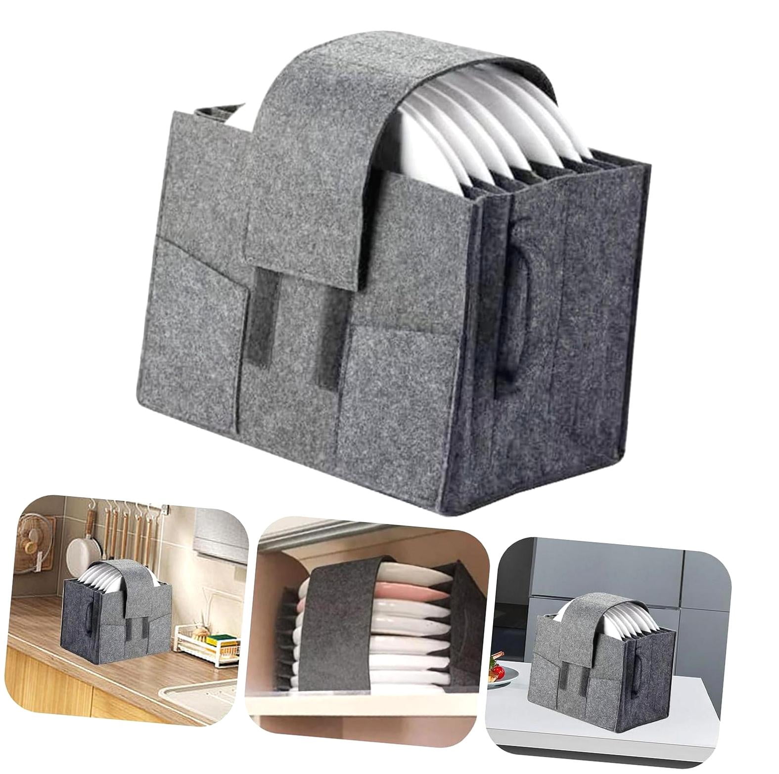 FREEAMG Caravan Plate Holder, RV Kitchen Cabinet Storage for 8 Plates ...