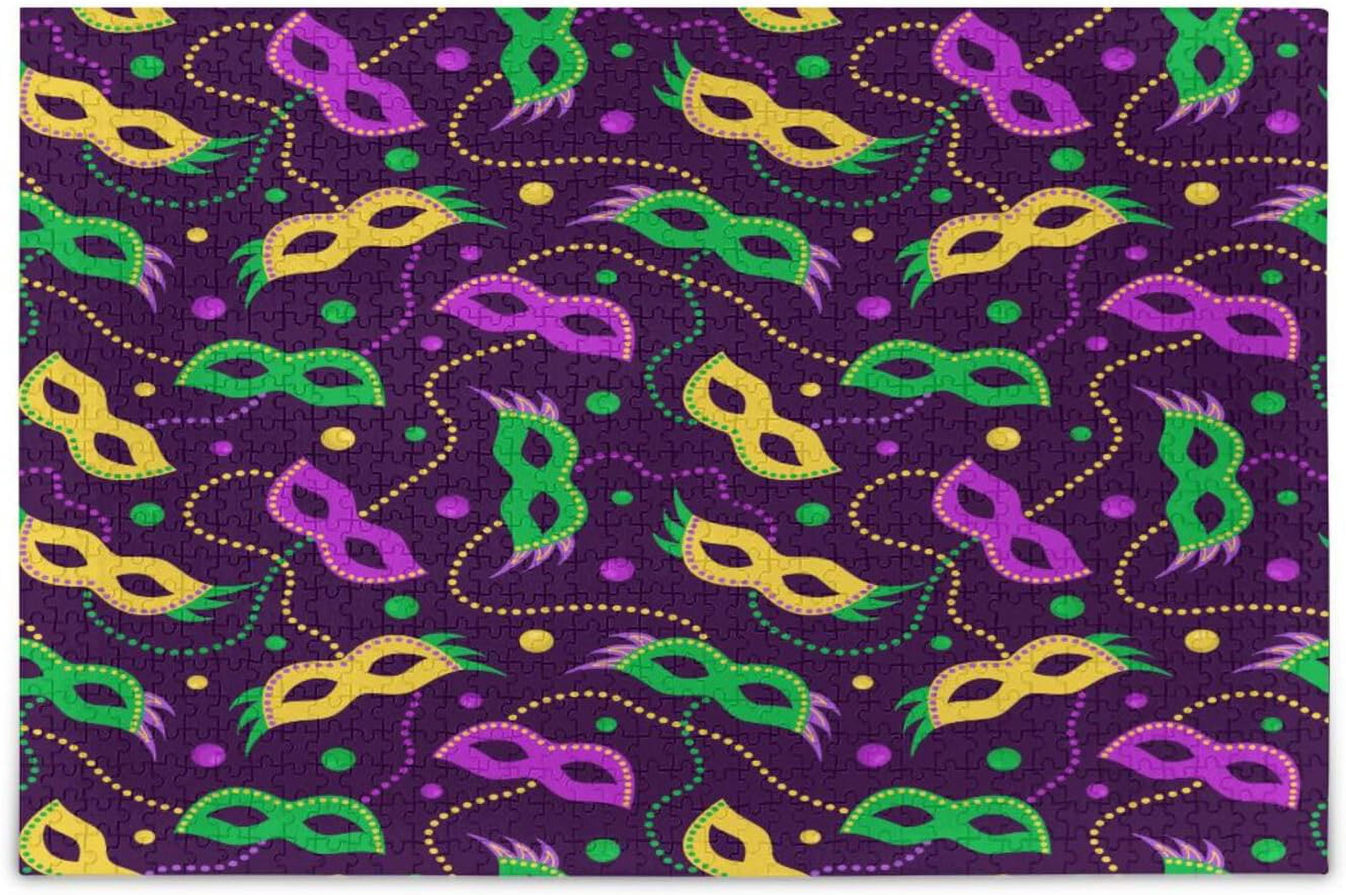 FREEAMG Carnival Masks Puzzle 500 Pieces - Wooden Jigsaw Puzzles for ...