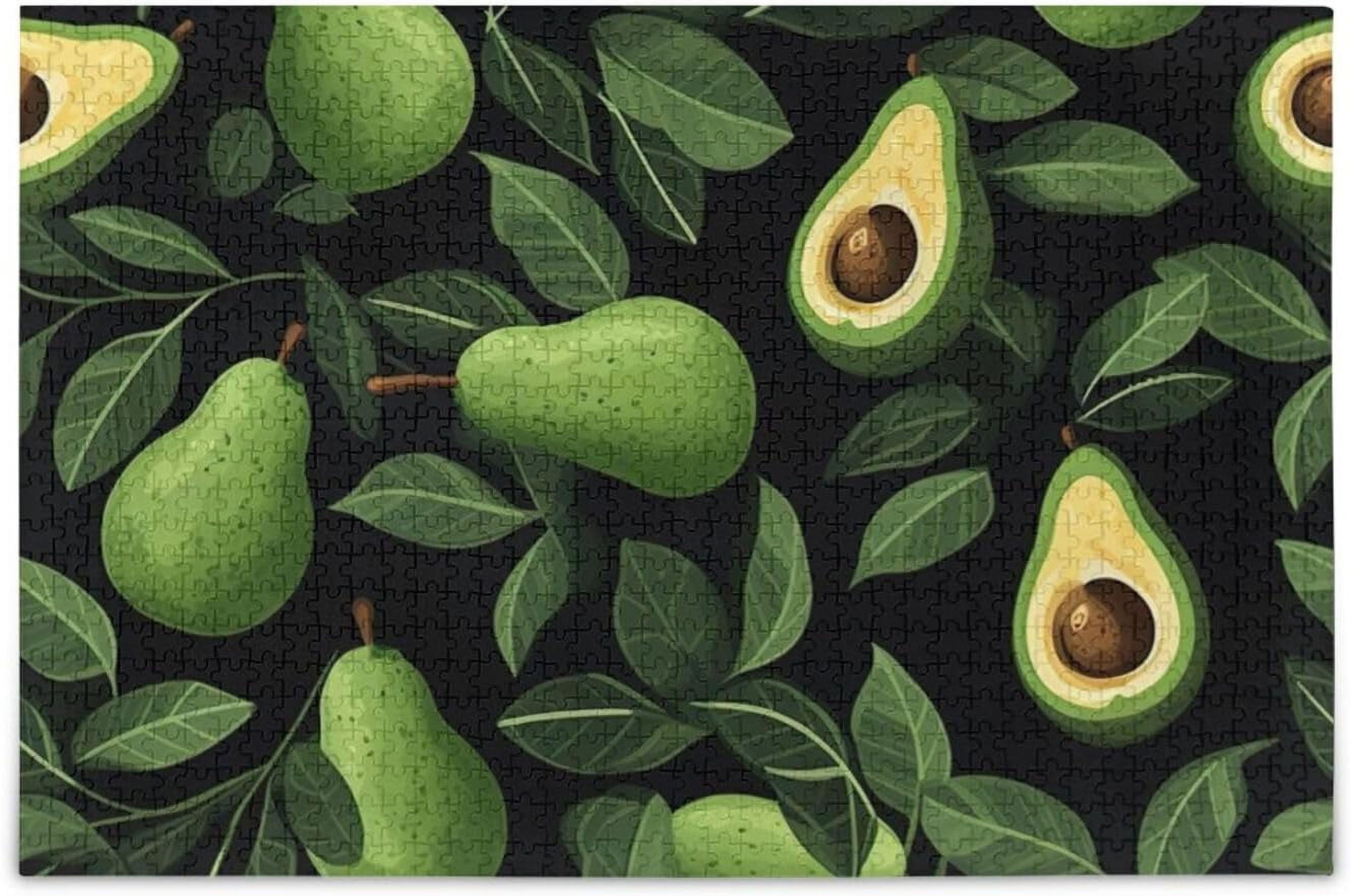 FREEAMG Cartoon Avocado Puzzle 500 Pieces - Wooden Jigsaw Puzzles for ...