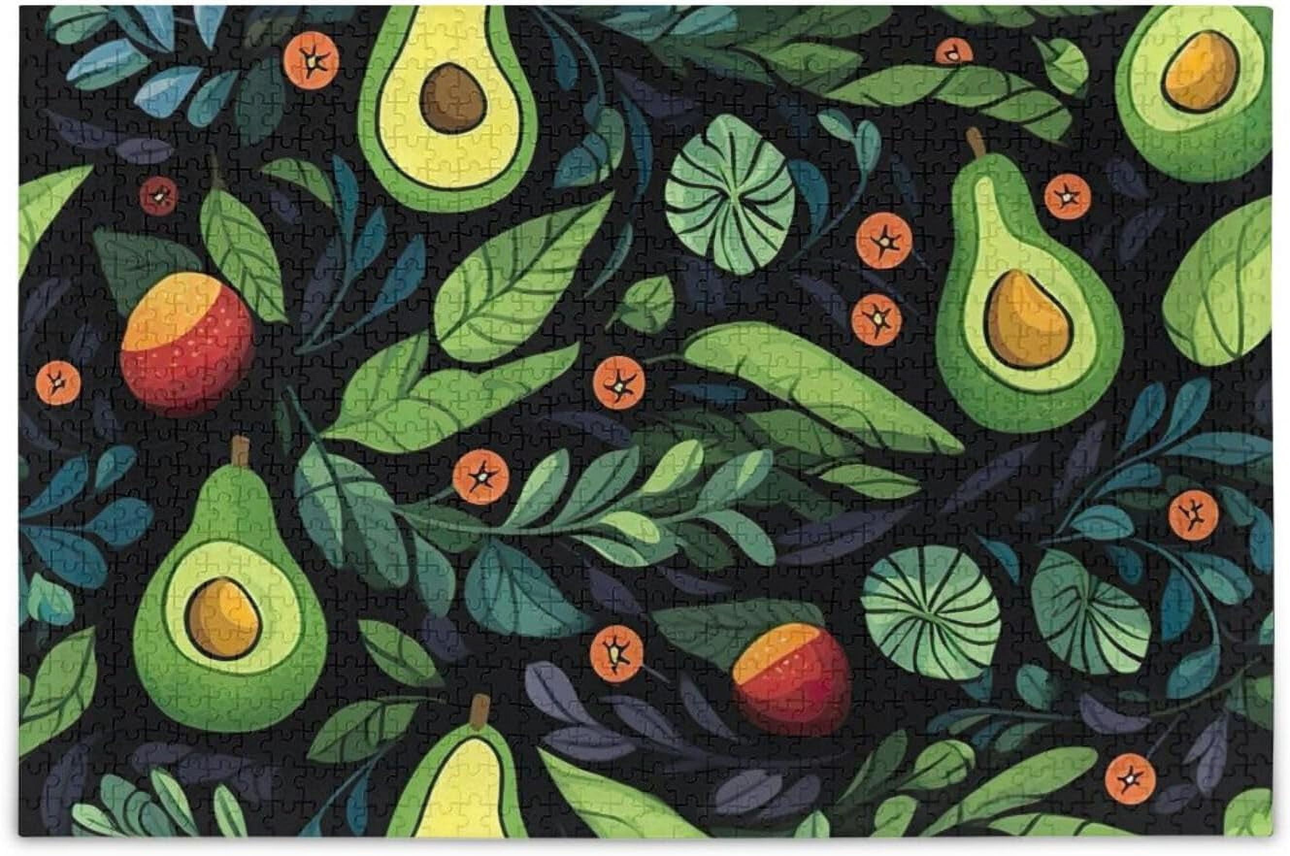 FREEAMG Cartoon Avocados Puzzle 500 Pieces - Wooden Jigsaw Puzzles for ...