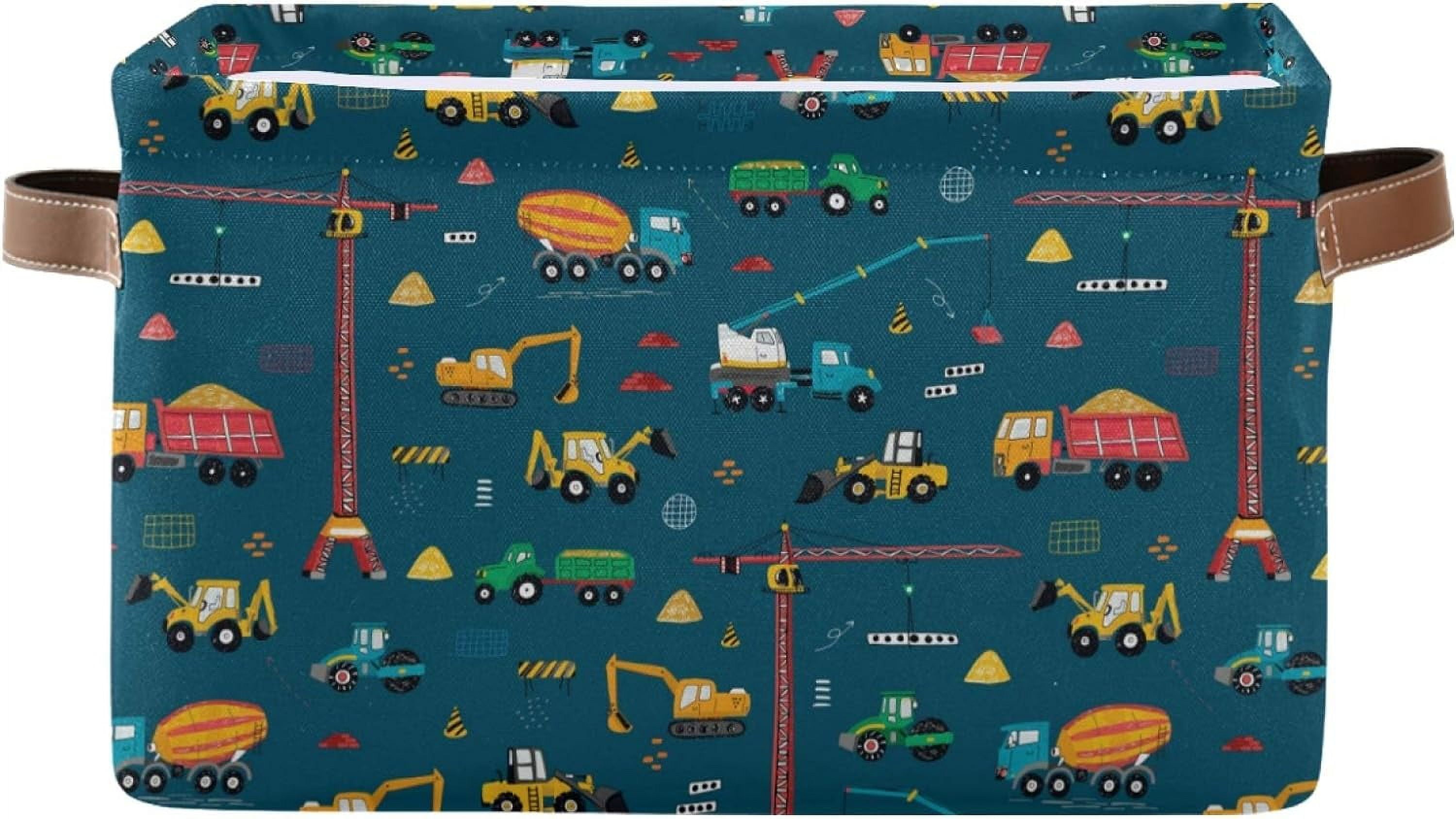 FREEAMG Cartoon Excavator Large Storage Basket, Foldable Storage Basket ...