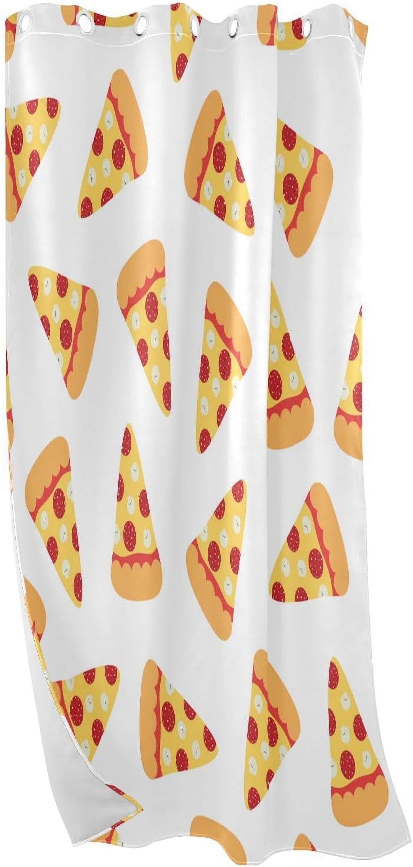 FREEAMG Cartoon Pizza Blackout Curtains 84x42in,Theral Insulated Room ...