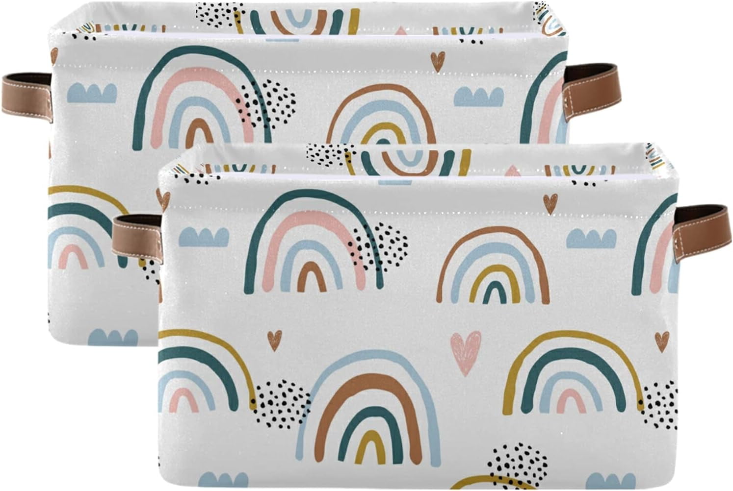 FREEAMG Cartoon Rainbow Storage Bin for Toy Storage Basket Dirty ...