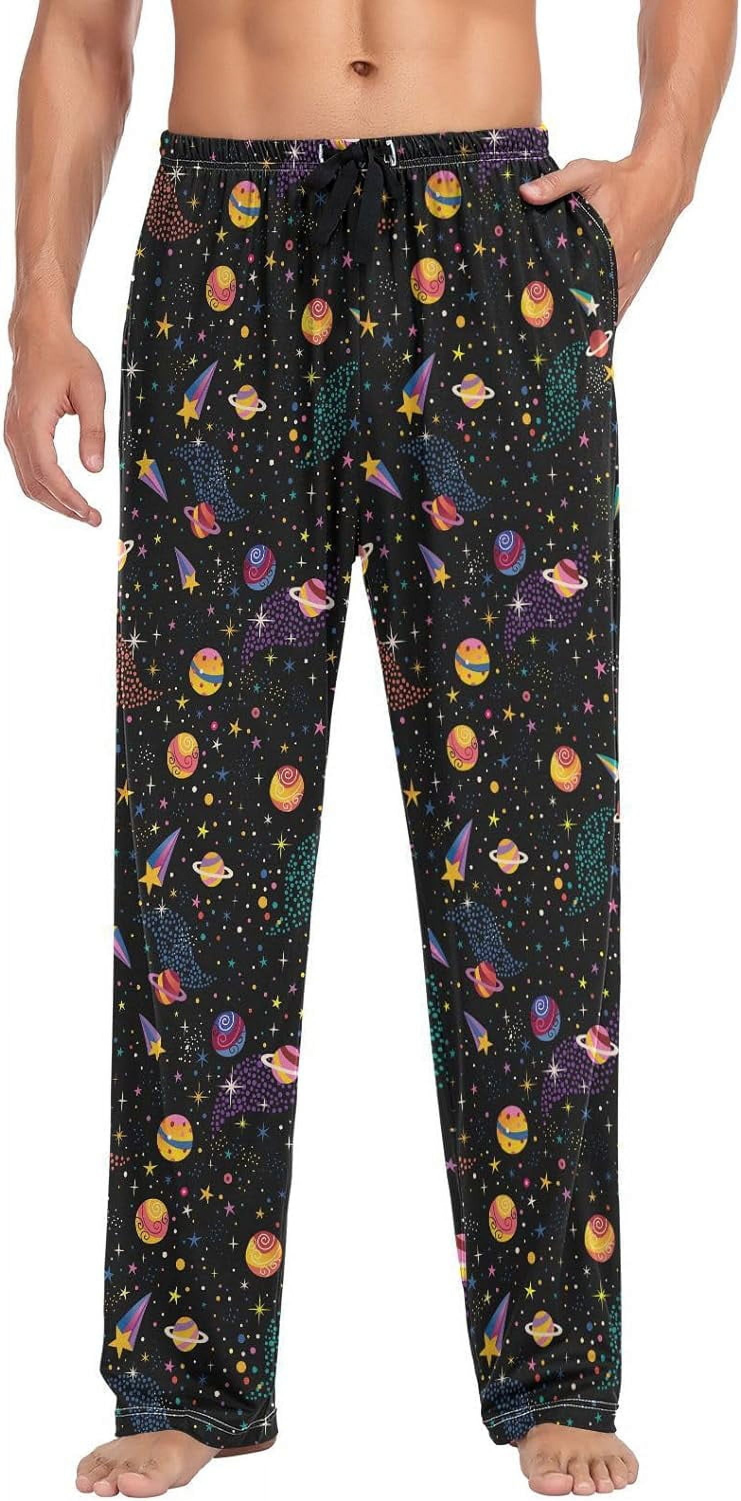FREEAMG Celestial Pajama Pants for Men, Men's Separate Bottoms, Pure ...