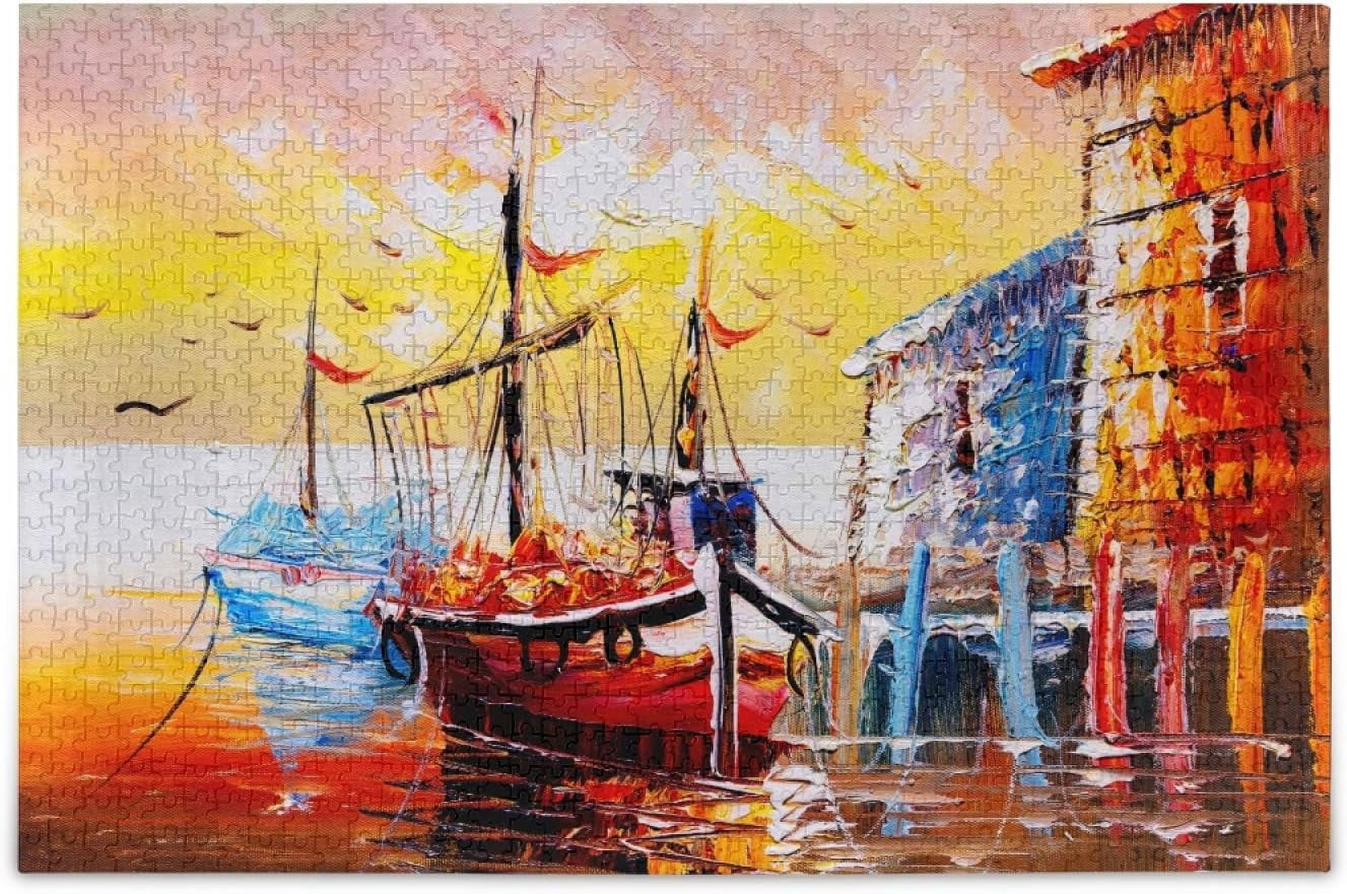 FREEAMG Chic Venice Italy Boat Puzzle for Adults 1000 Piece Puzzles ...